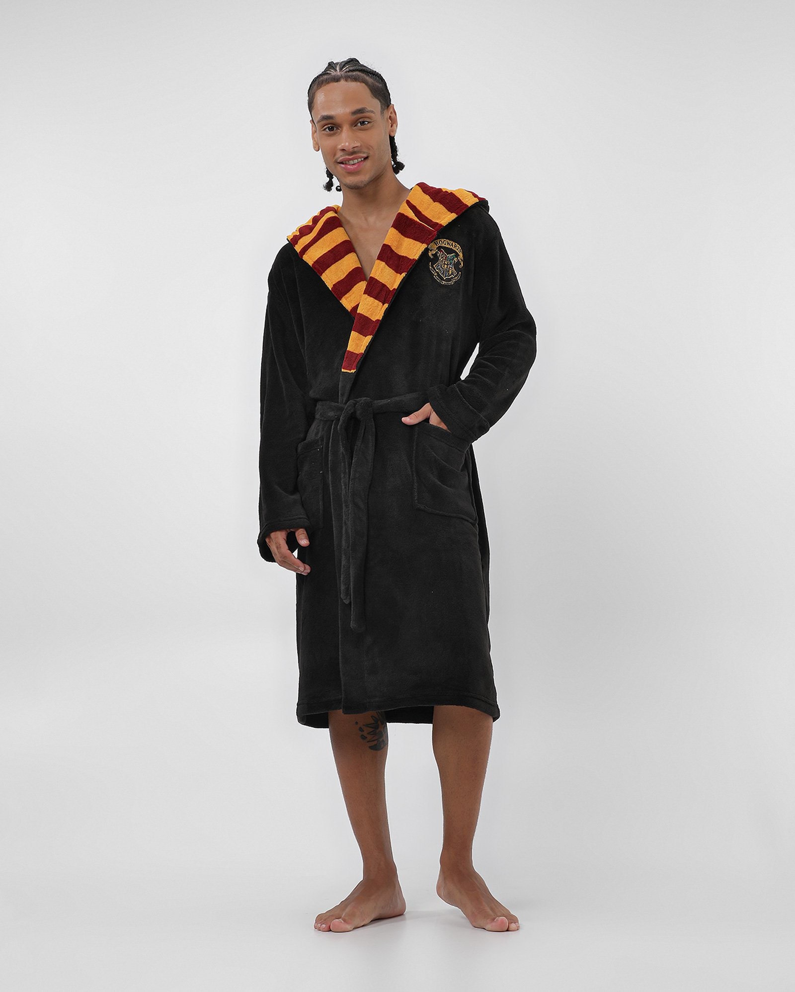 Riachuelo | Kit robe masculino em fleece Grifinória + meia cano longo ...