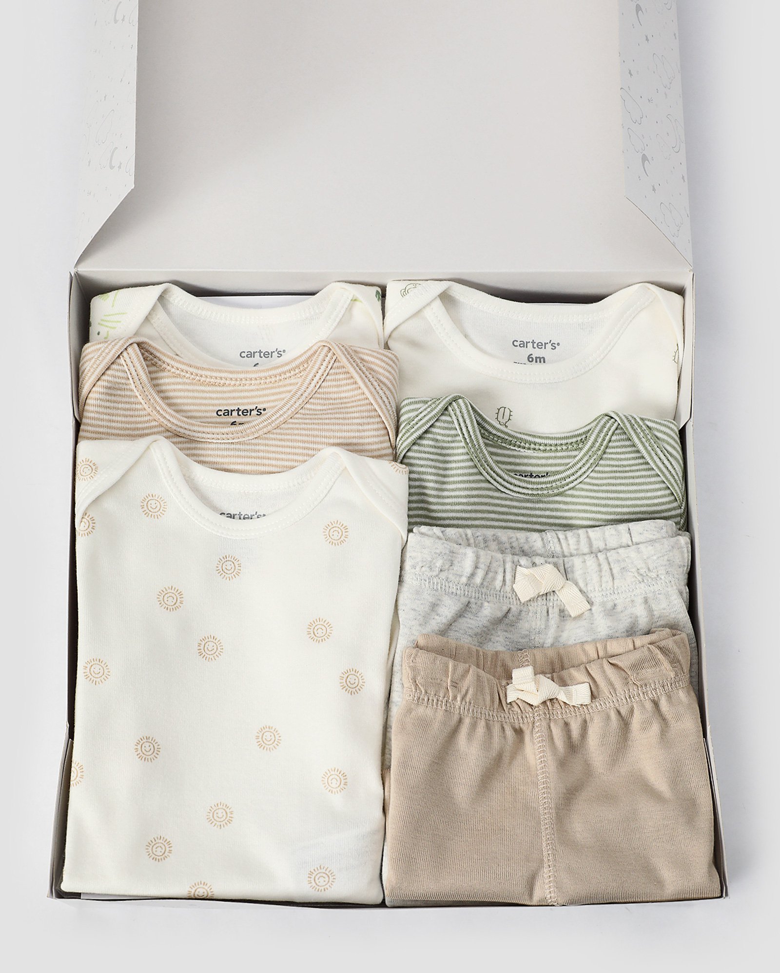 Riachuelo | Enxoval bebê 7 peças animais listrado + caixa presente M ...