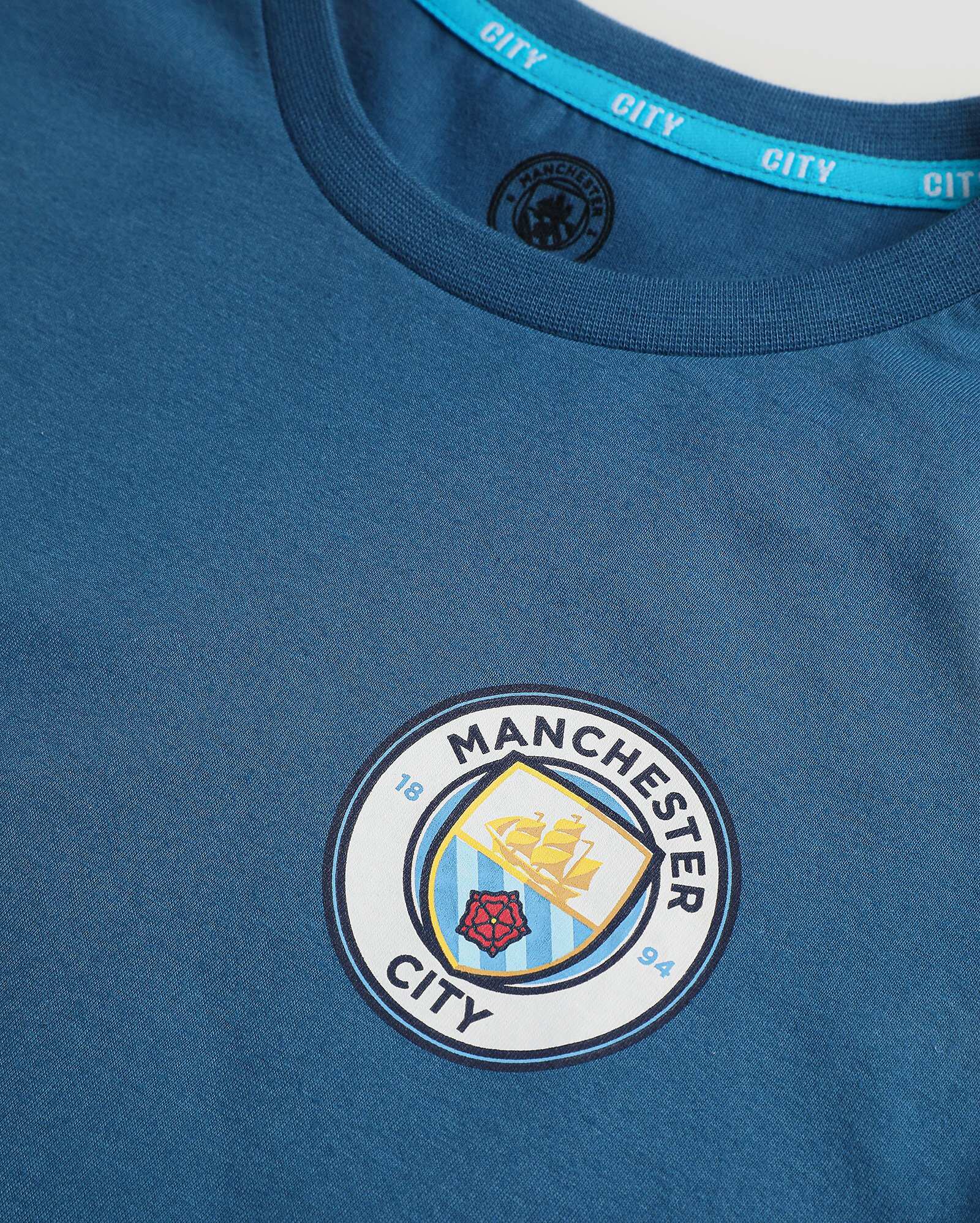 Riachuelo | Conjunto curto infantil futebol Manchester City lettering ...