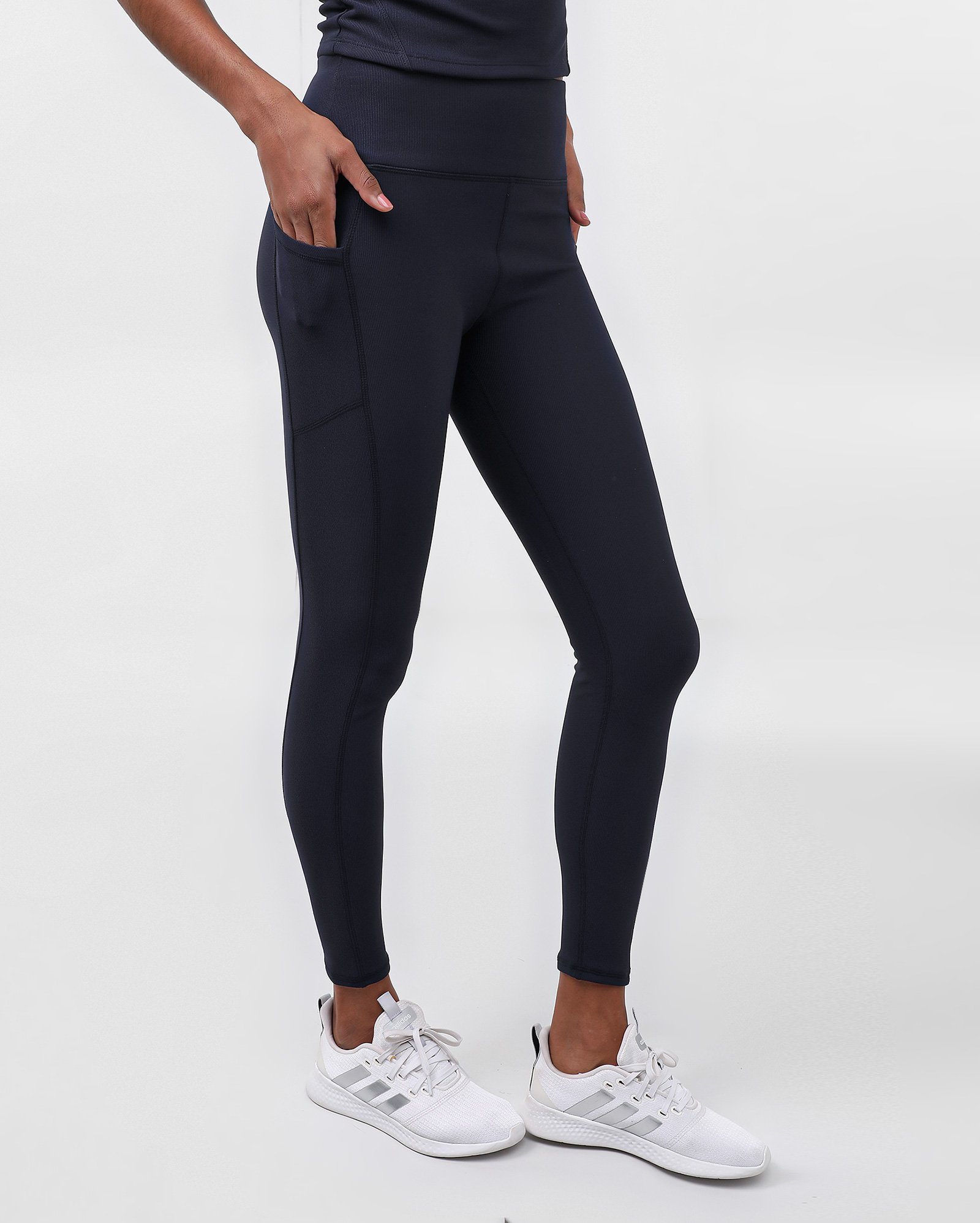 Riachuelo | Kit conjunto esportivo feminino canelado bolso funcional azul | BodyWork by Riachuelo