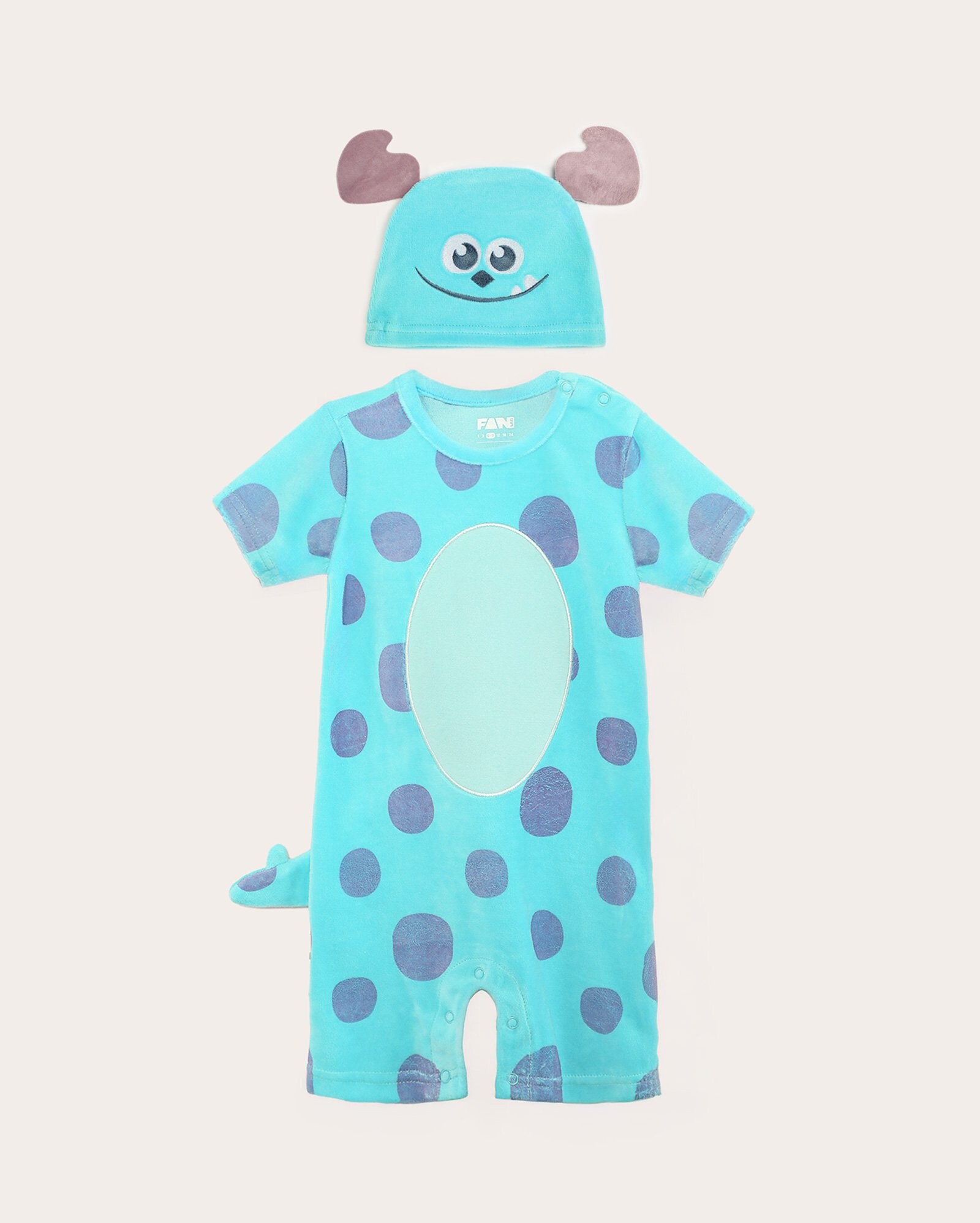 Riachuelo | Kit body bebê com touca e cauda + boneco pelúcia Sulley ...