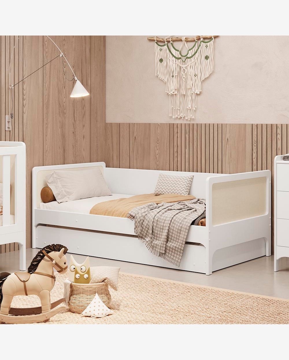 Riachuelo | Cama Auxiliar Brisa - Branco Fosco