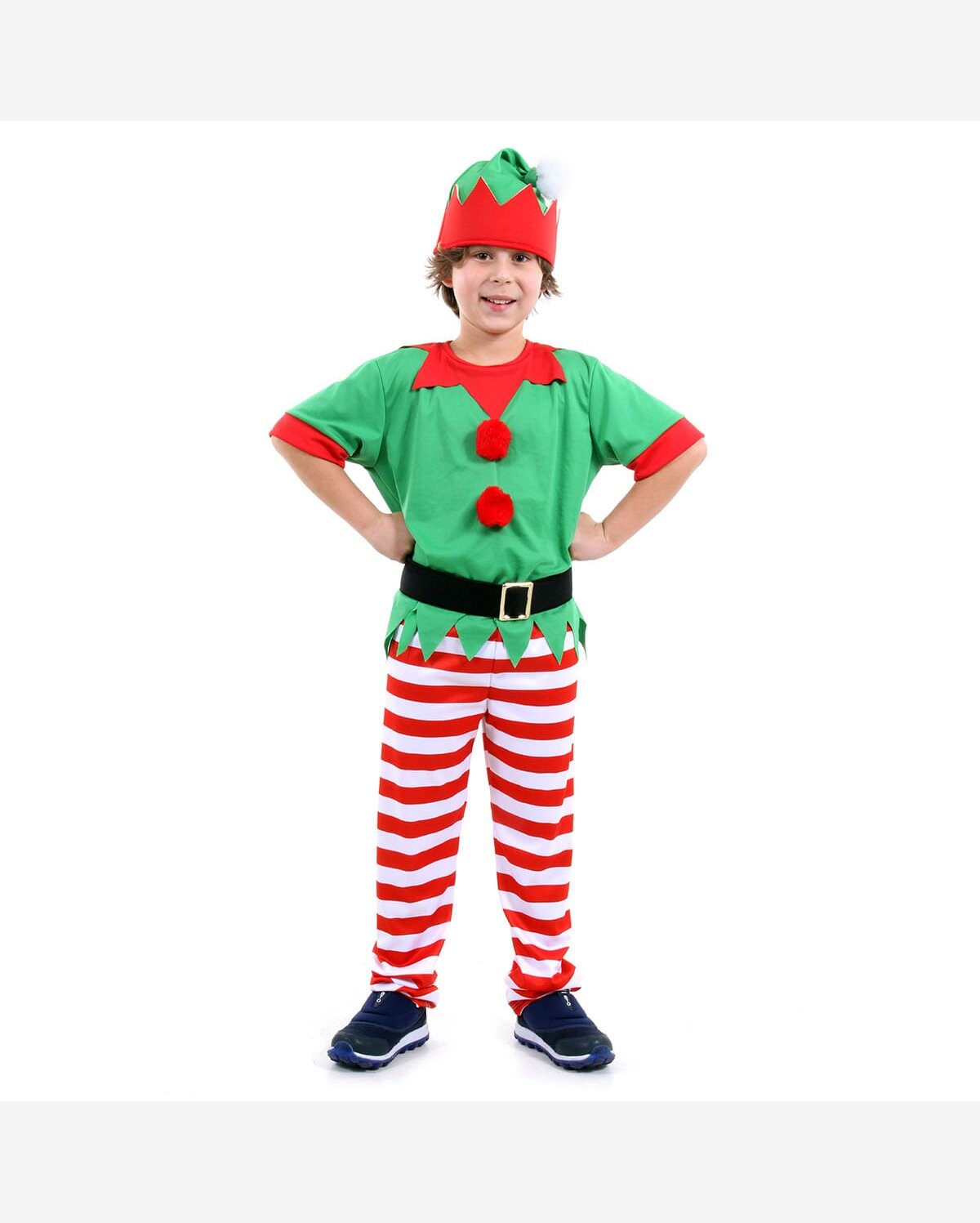 Riachuelo | Fantasia Duende Masculino Infantil com Gorro - Natal