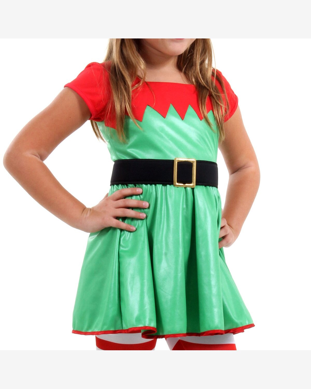 Riachuelo | Fantasia Duende Feminino Infantil com Tiara - Natal