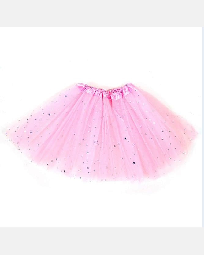 Riachuelo | Saia Tutu Rosa Clara Infantil - c/ 3 Camadas com Glitter