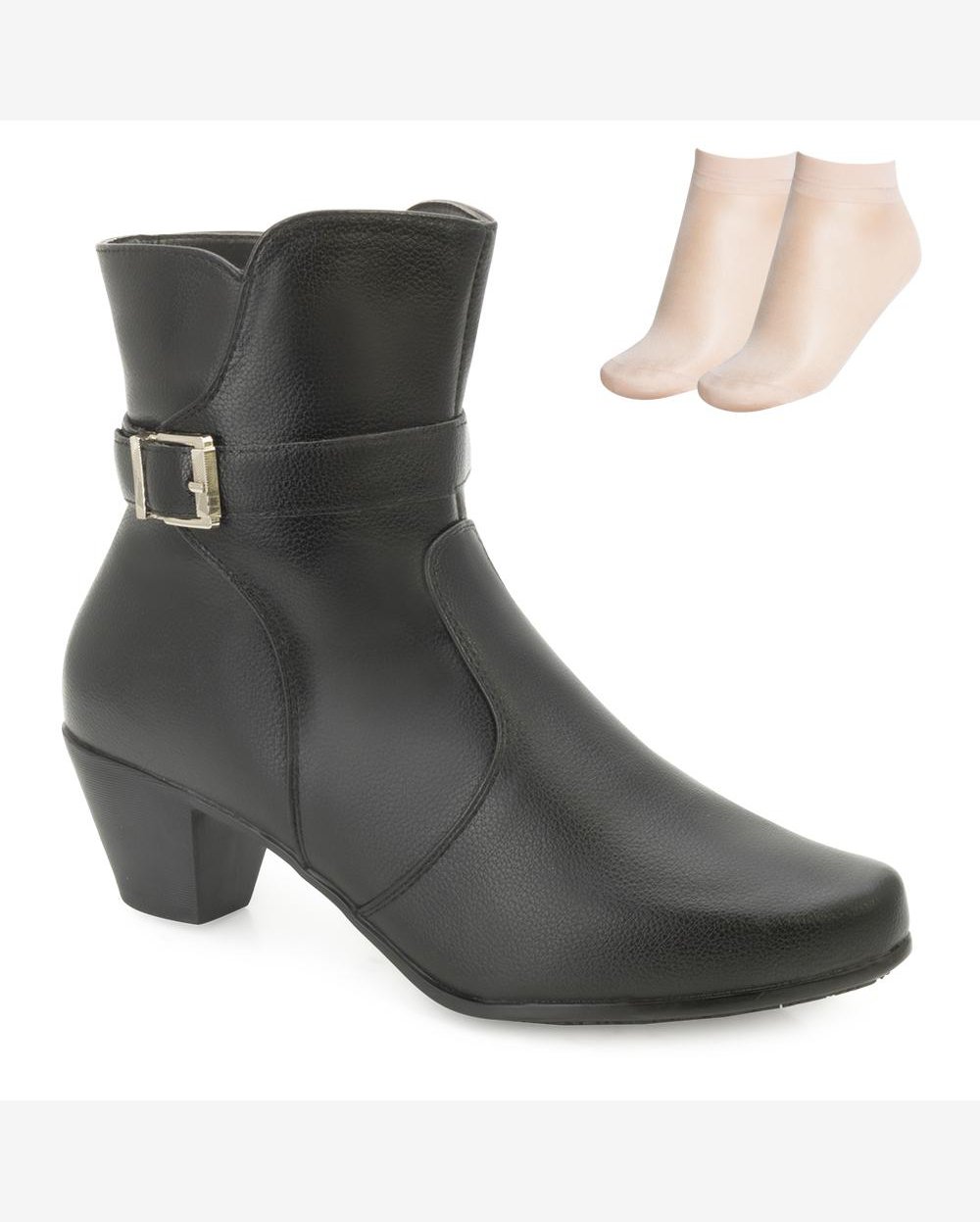 Riachuelo | Bota Cano Baixo Flat Pink Moon e Meia MC25-73037