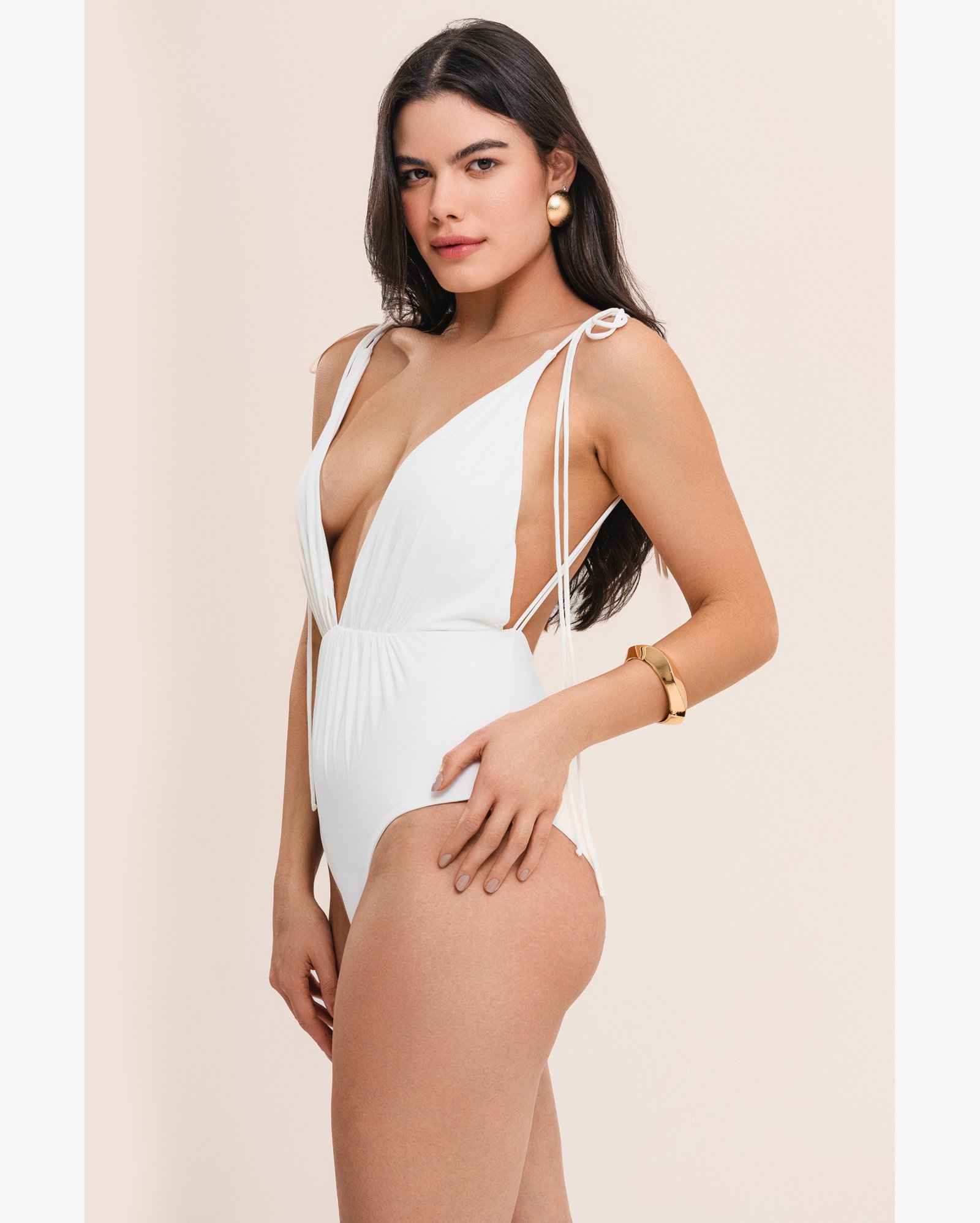 Riachuelo | maiô com lacinhos bio artemis off white