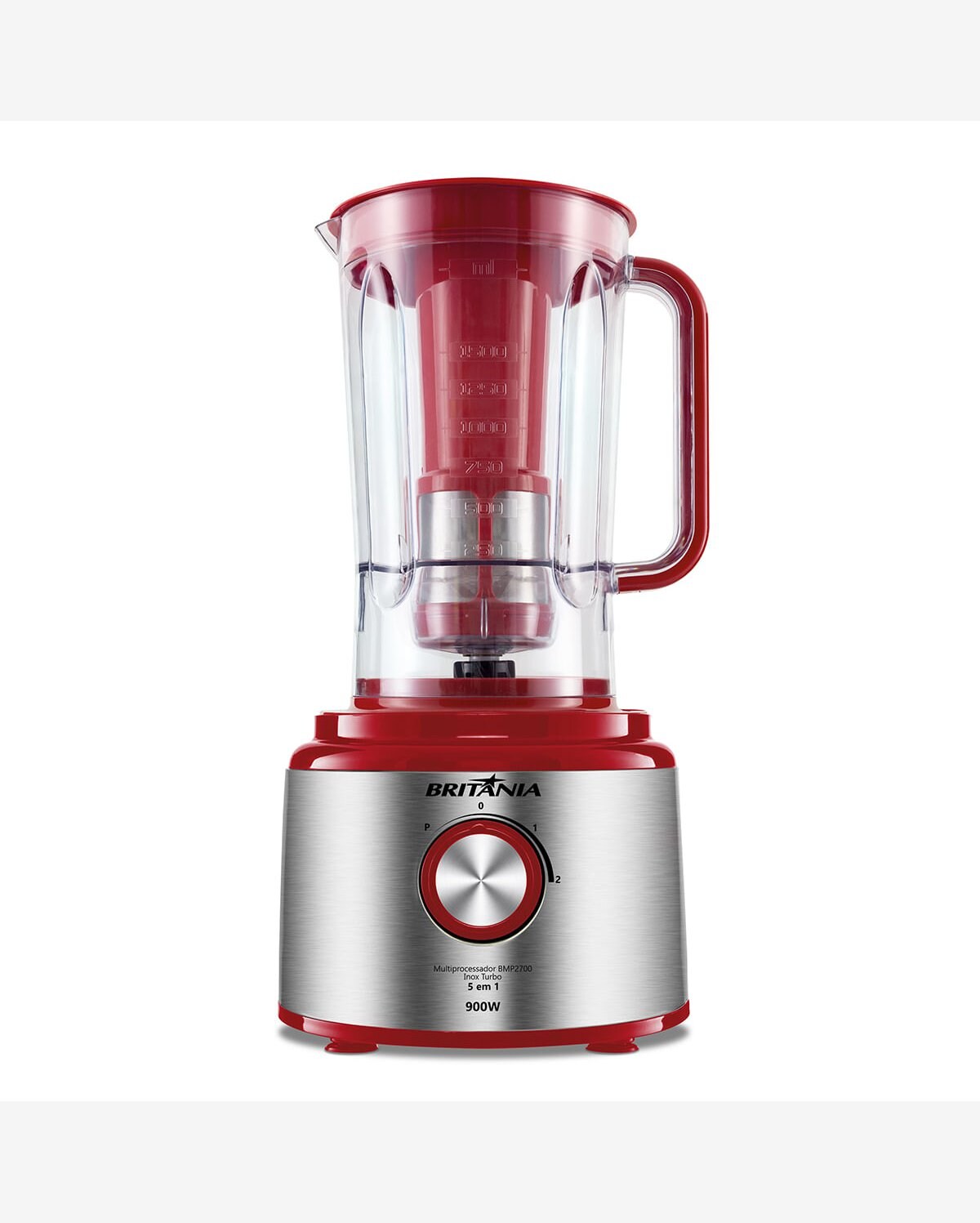 Riachuelo | Multiprocessador Britânia 5 em 1 Inox 900W BMP2700V Turbo