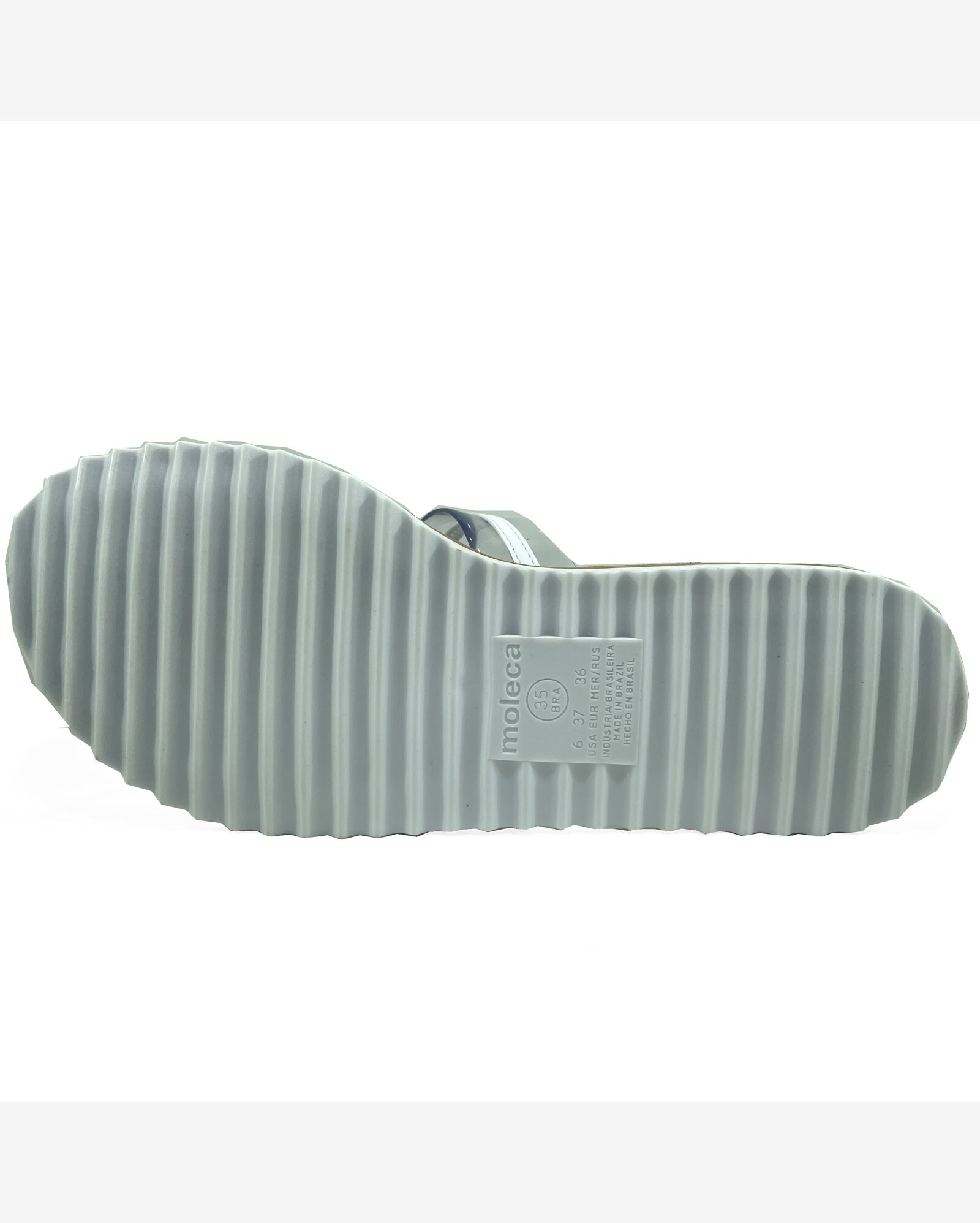 Riachuelo | Rasteira Moleca Flat Tiras Transparentes - Branco