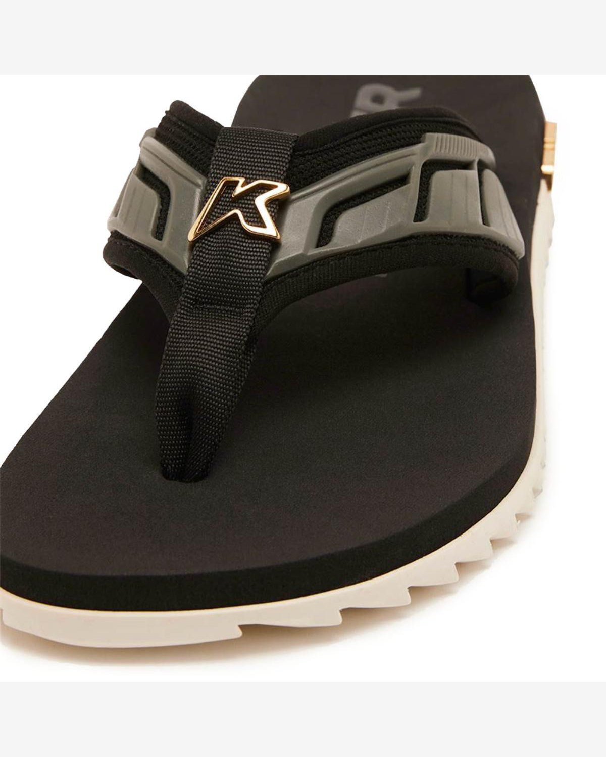 Riachuelo | Sandália Kenner Kivah Full Force Masculina - Preto e Branco