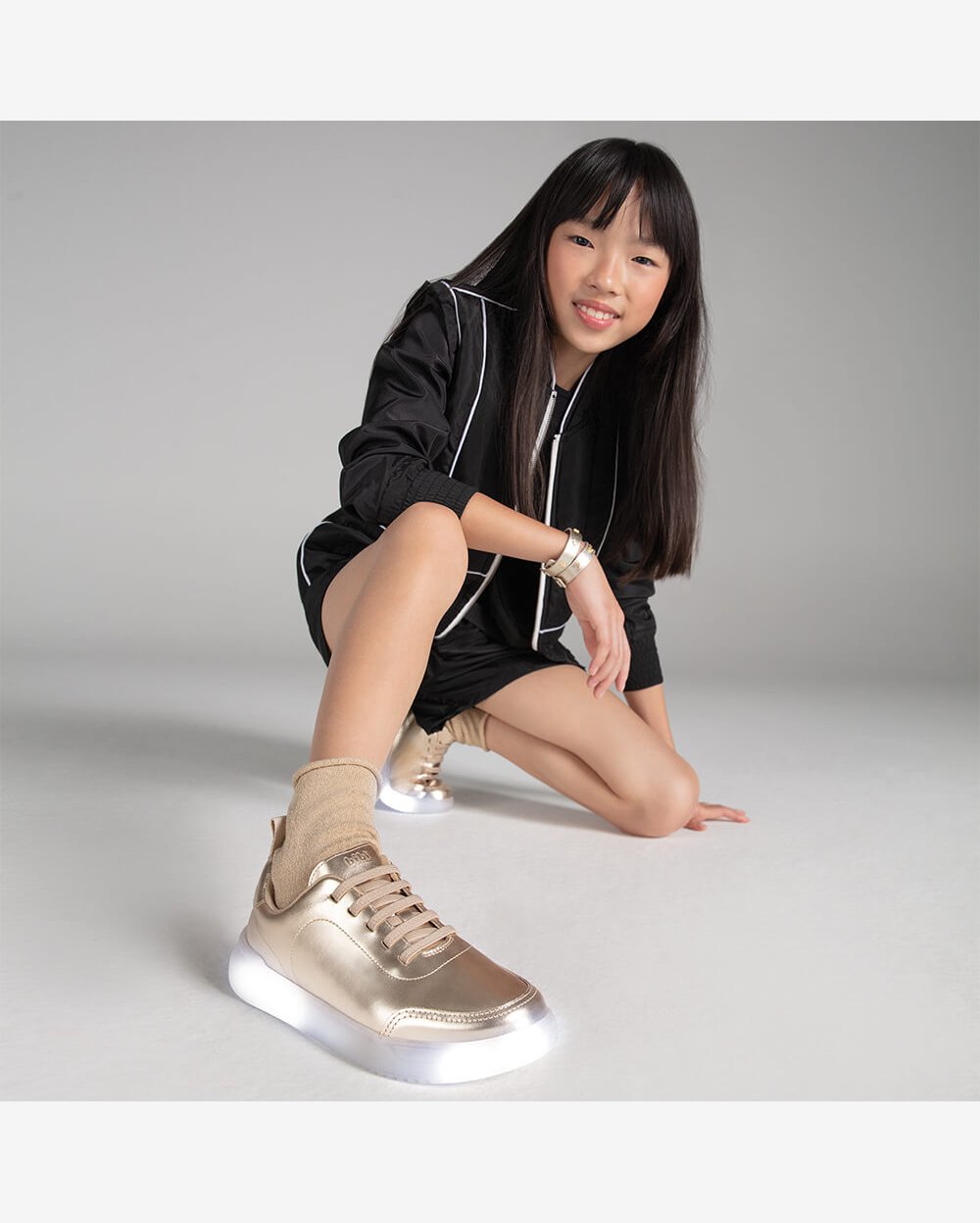 Riachuelo | Tênis Infantil de Luz Bibi Boom Dourado