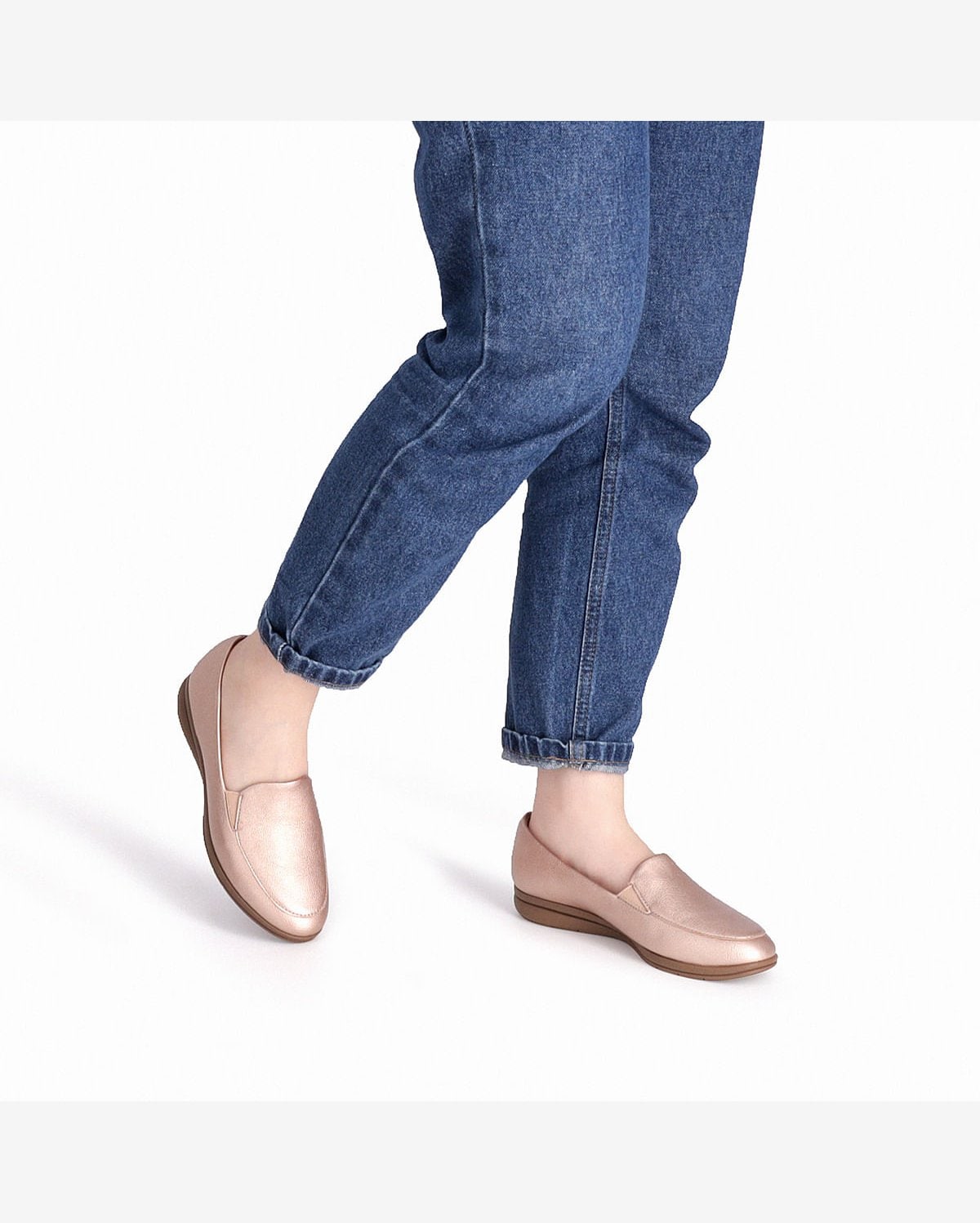 Riachuelo | Sapato Sandy Anabela Baixo Ouro Rosado