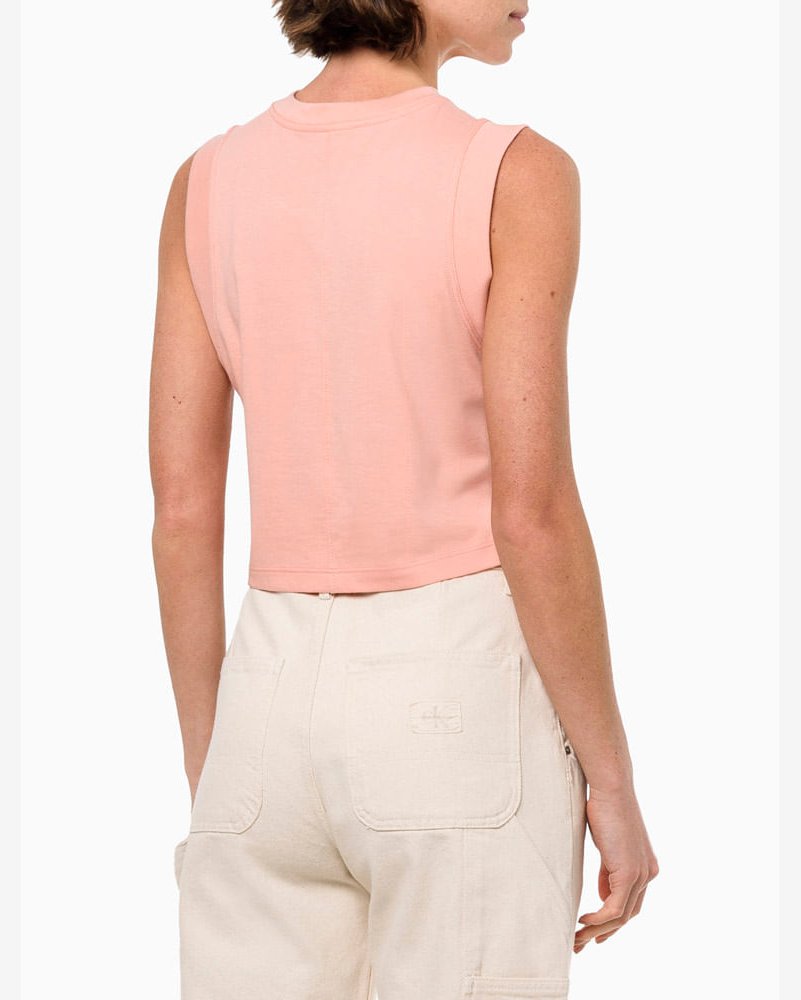 Riachuelo | Blusa Feminina Cropped Calvin Klein Jeans - Pessego