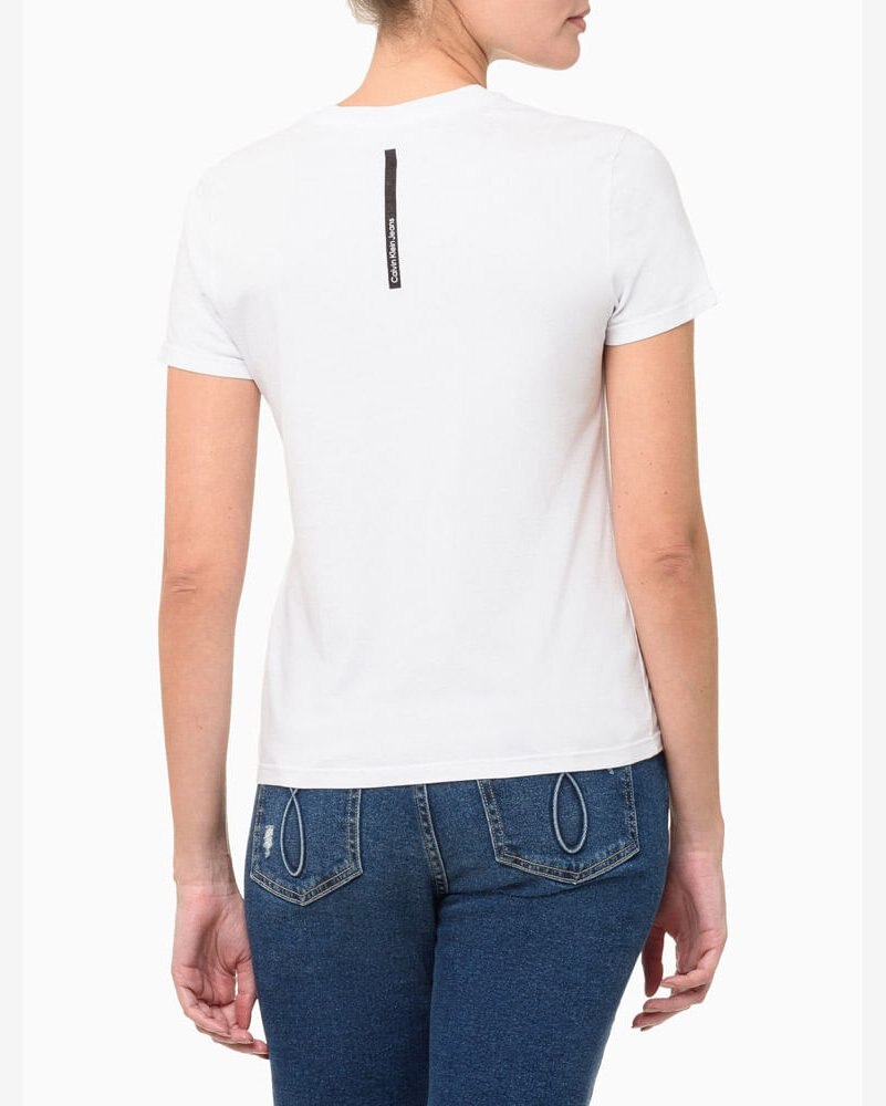 Riachuelo | Camiseta Feminina Decote v Calvin Klein Jeans - Branco 2