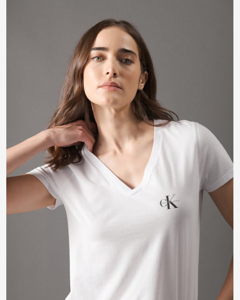 Riachuelo | Camiseta Feminina Decote v - Branco 2