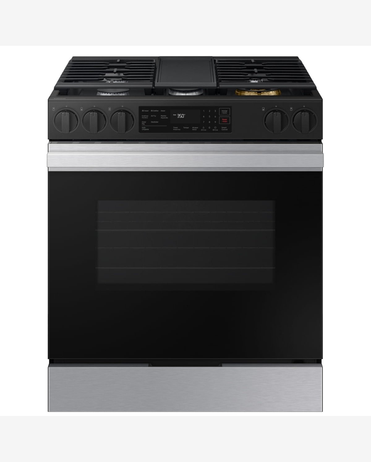 Riachuelo | Fogão Samsung 5Q Série 3 Wi-Fi e Air Fry 170L Preto Inox 110V NSG6DG8300SRAZ