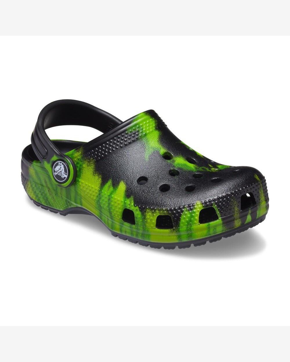 Riachuelo | Crocs classic tie dye graphic clog kids black/lime punch