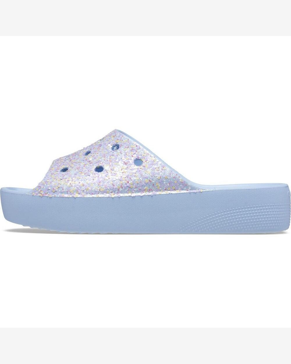 Riachuelo | Chinelo classic plataform glitter slide blue calcite/multi