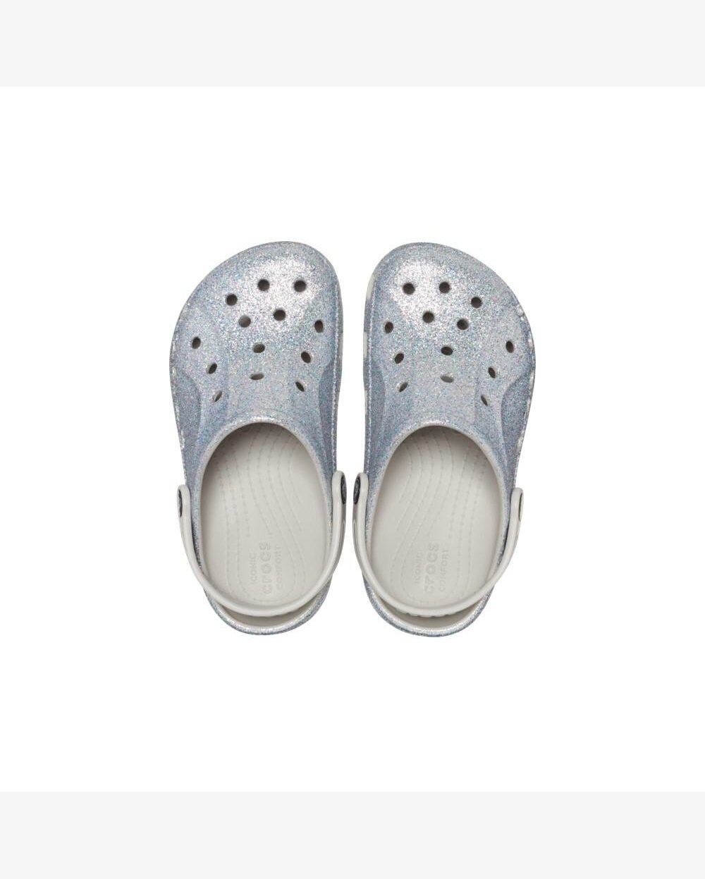 Riachuelo | Sandália crocs baya glitter clog t silver