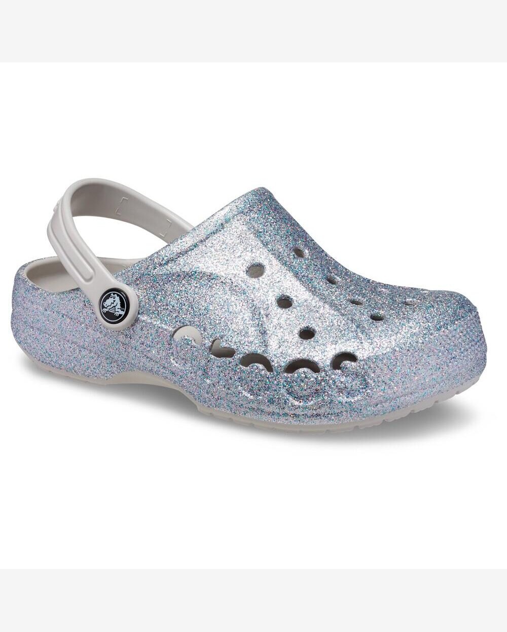 Riachuelo | Sandália crocs baya glitter clog k silver