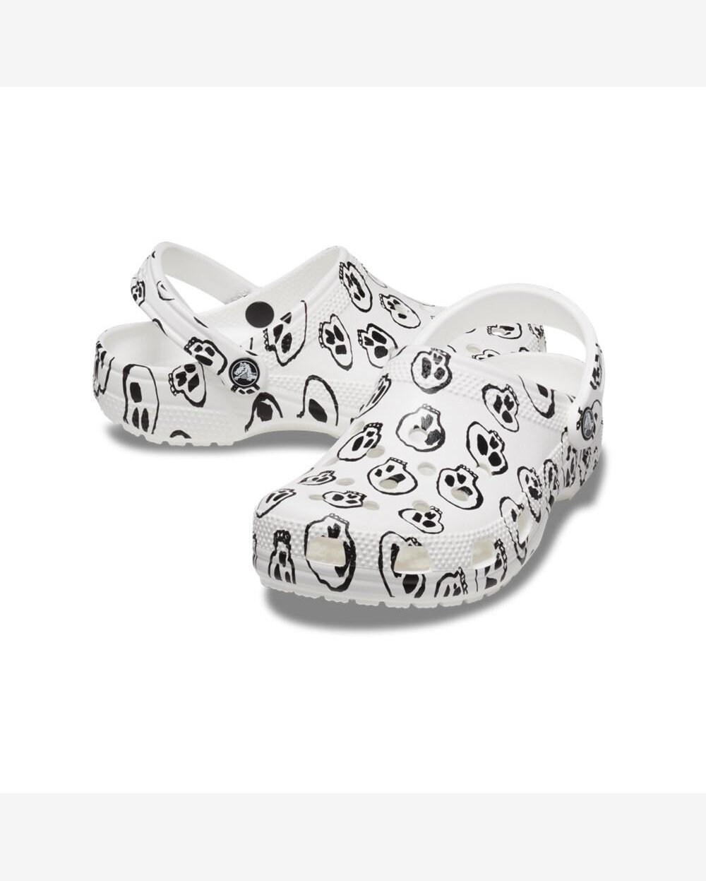 Riachuelo | Sandália crocs classic skull print clog white/black