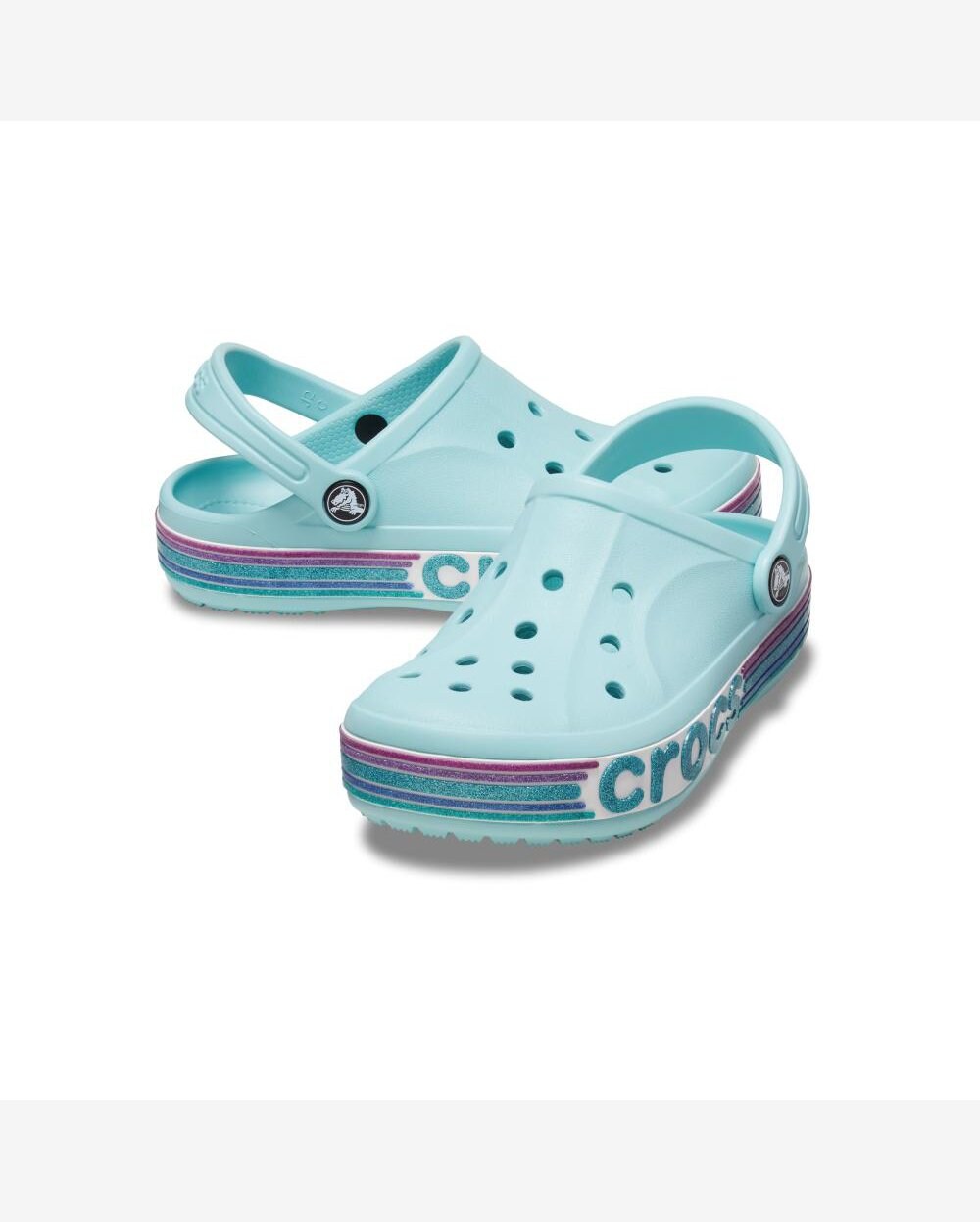 Riachuelo | Sandália crocs bayaband rainbow glitter clog k pure water