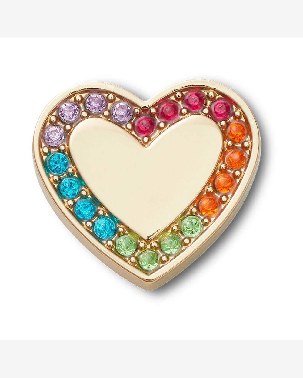 Riachuelo | Jibbitz™ coração dourado festival incrustrado unico