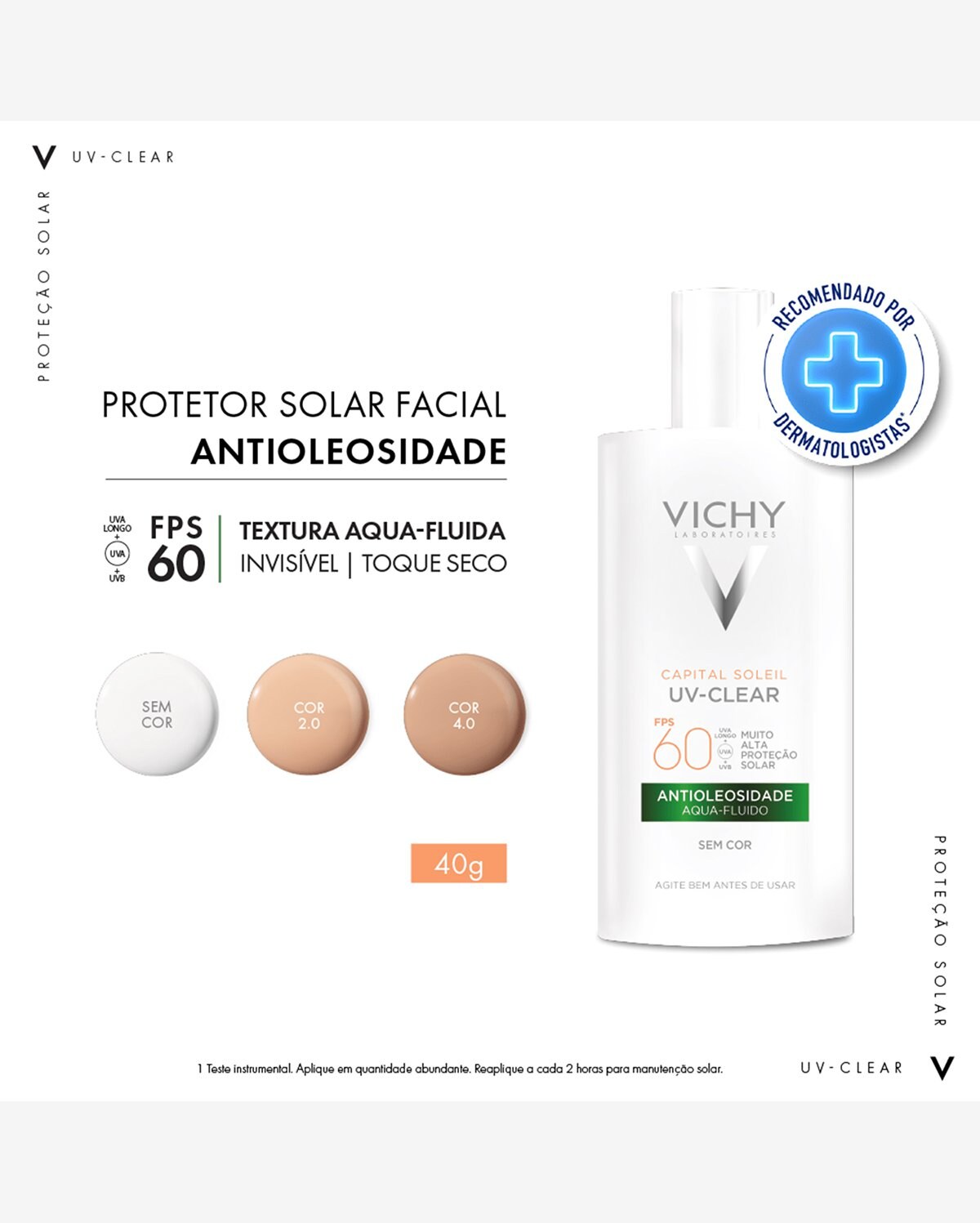 Riachuelo | Vichy Capital Soleil UV Clear FPS60 - Protetor Solar 40g