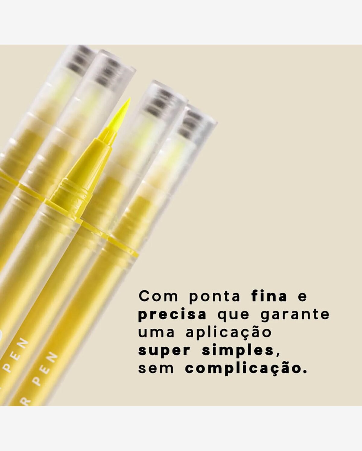 Riachuelo | Océane 4you Flesh Color Neon Yellow - Caneta Delineadora 0,7g