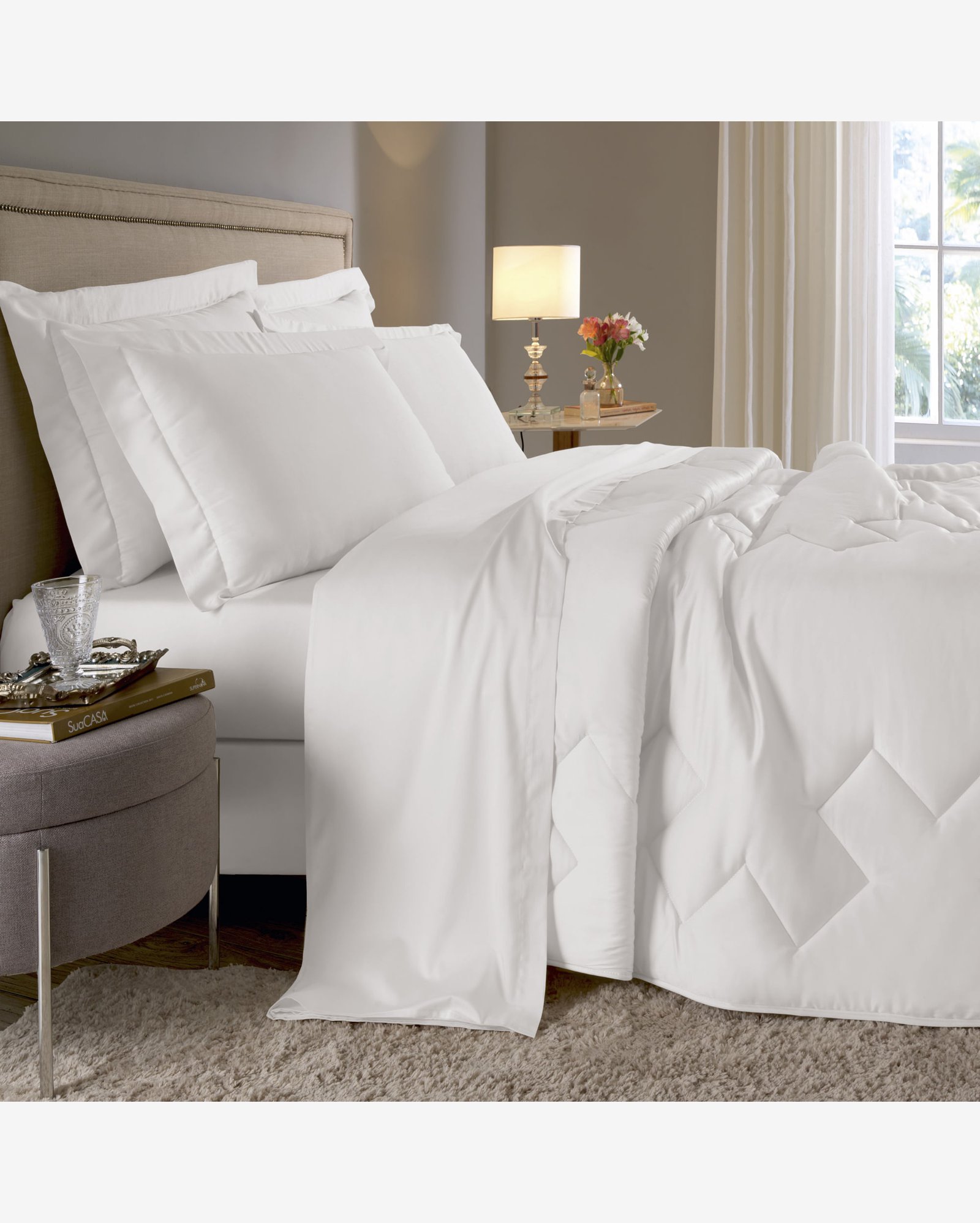 Riachuelo | Edredom Supreme 400 Fios Queen - 0001 BRANCO