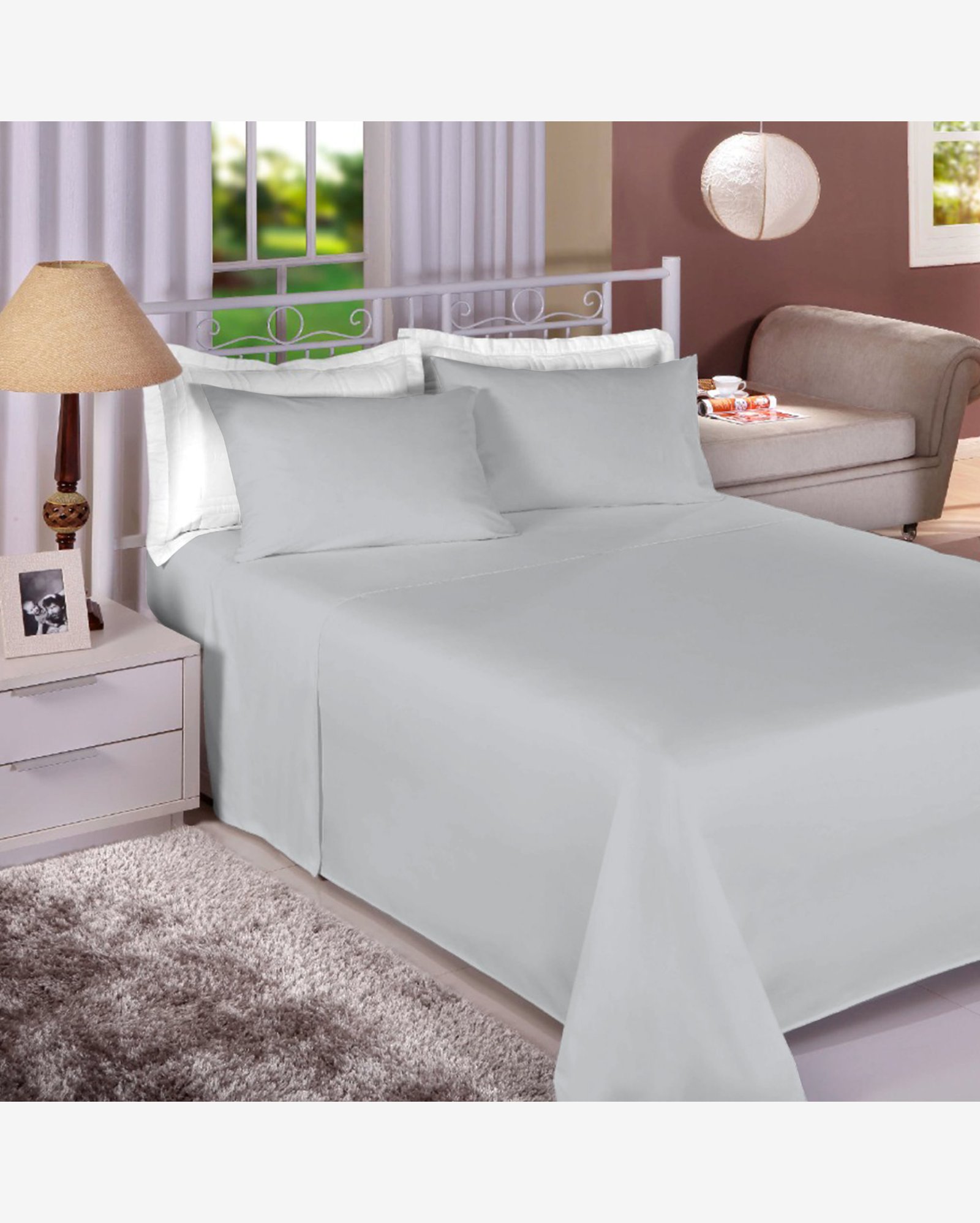 Riachuelo | JOGO DE CAMA CASUAL COLOR SOLTEIRO KING - CINZA 134201
