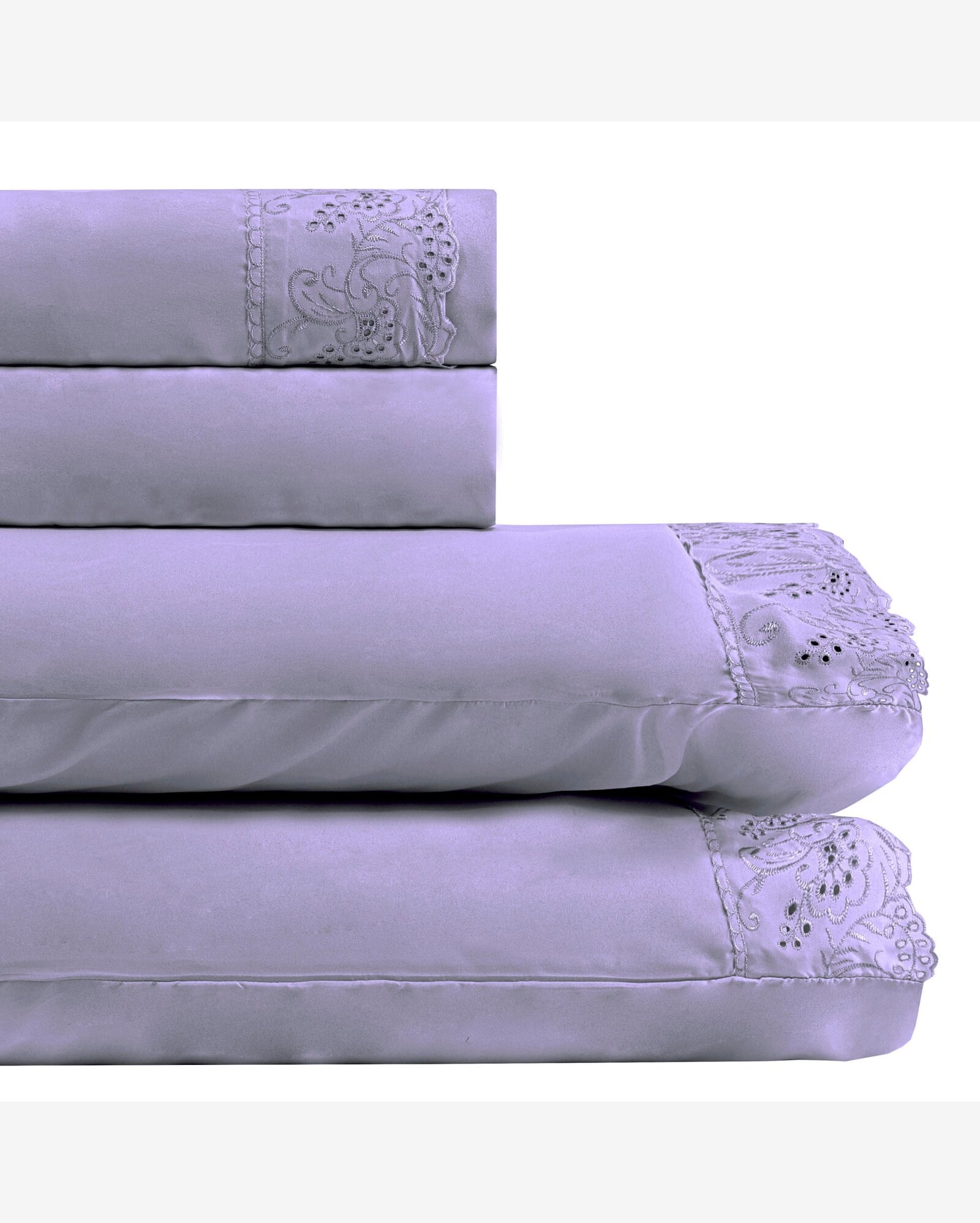Riachuelo | JOGO DE CAMA SOLTEIRO BORDADO INGLÊS - KIARA LILAS