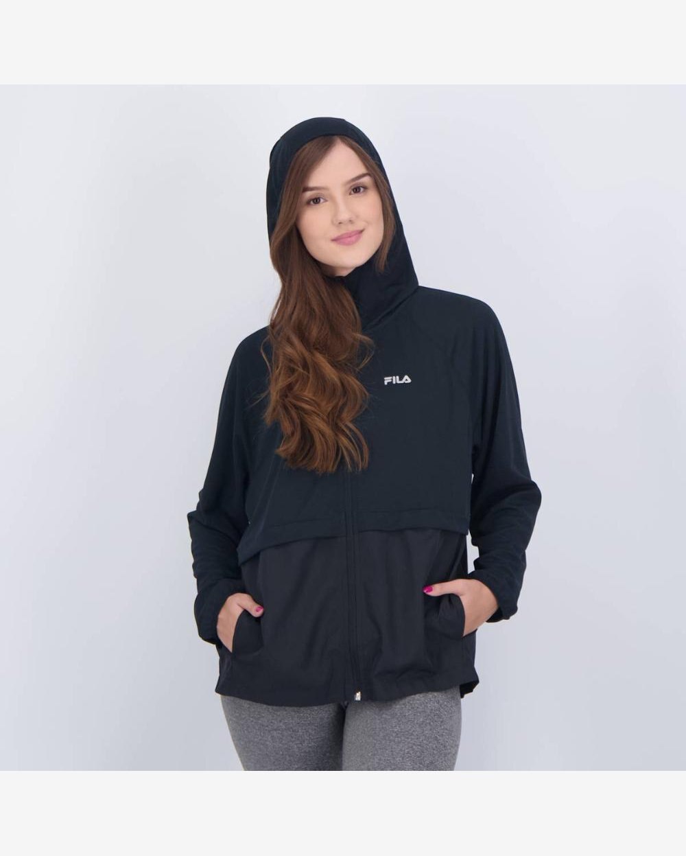 Riachuelo | Jaqueta Fila Mix Mesh II Feminina Preta