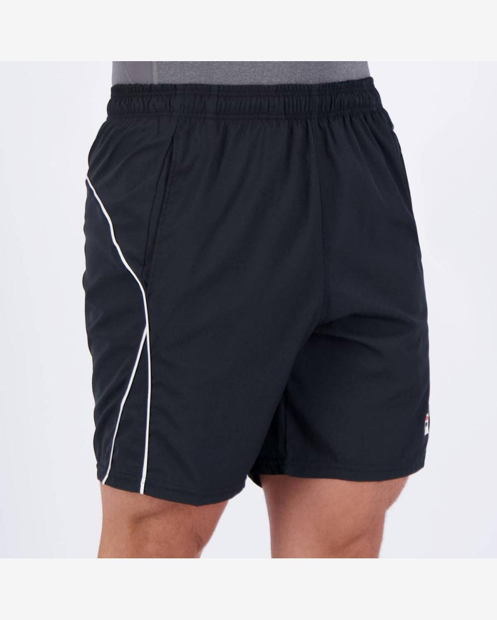 Riachuelo | Bermuda Fila Tennis Line II Preta e Branca