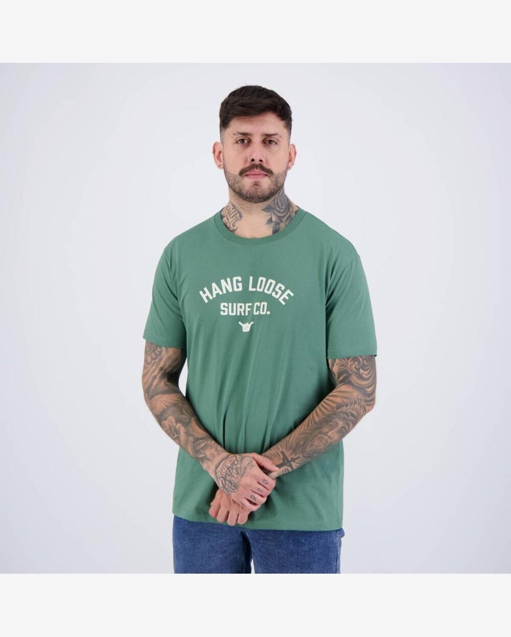 Riachuelo | Camiseta Hang Loose College Verde