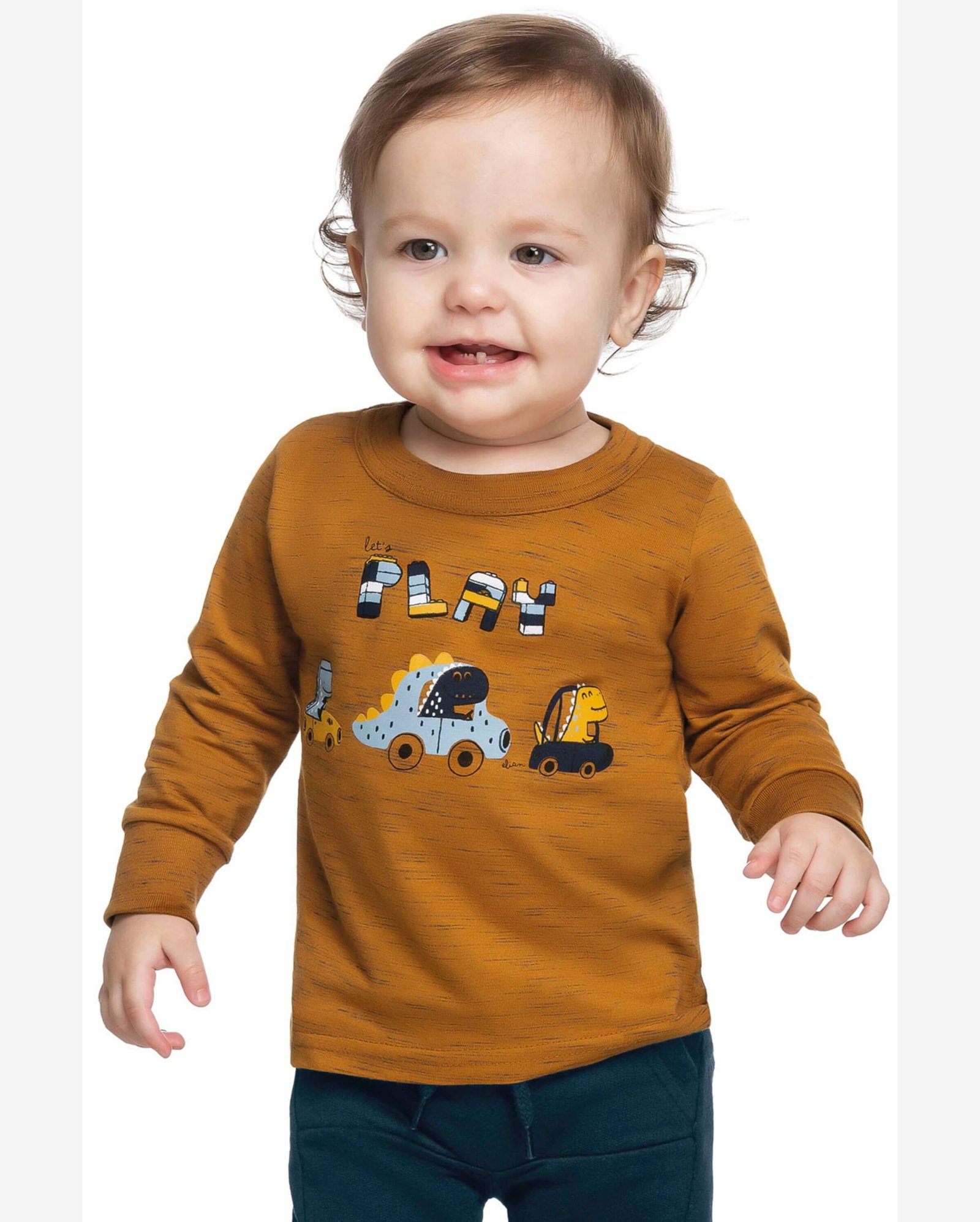 Riachuelo | Camiseta Infantil Menino Play Elian Marrom