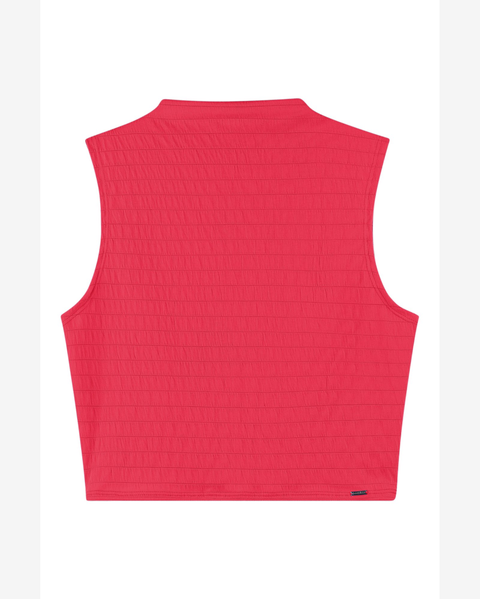 Riachuelo | Regata Feminina Gola Alta Detalhada Marialícia Vermelho