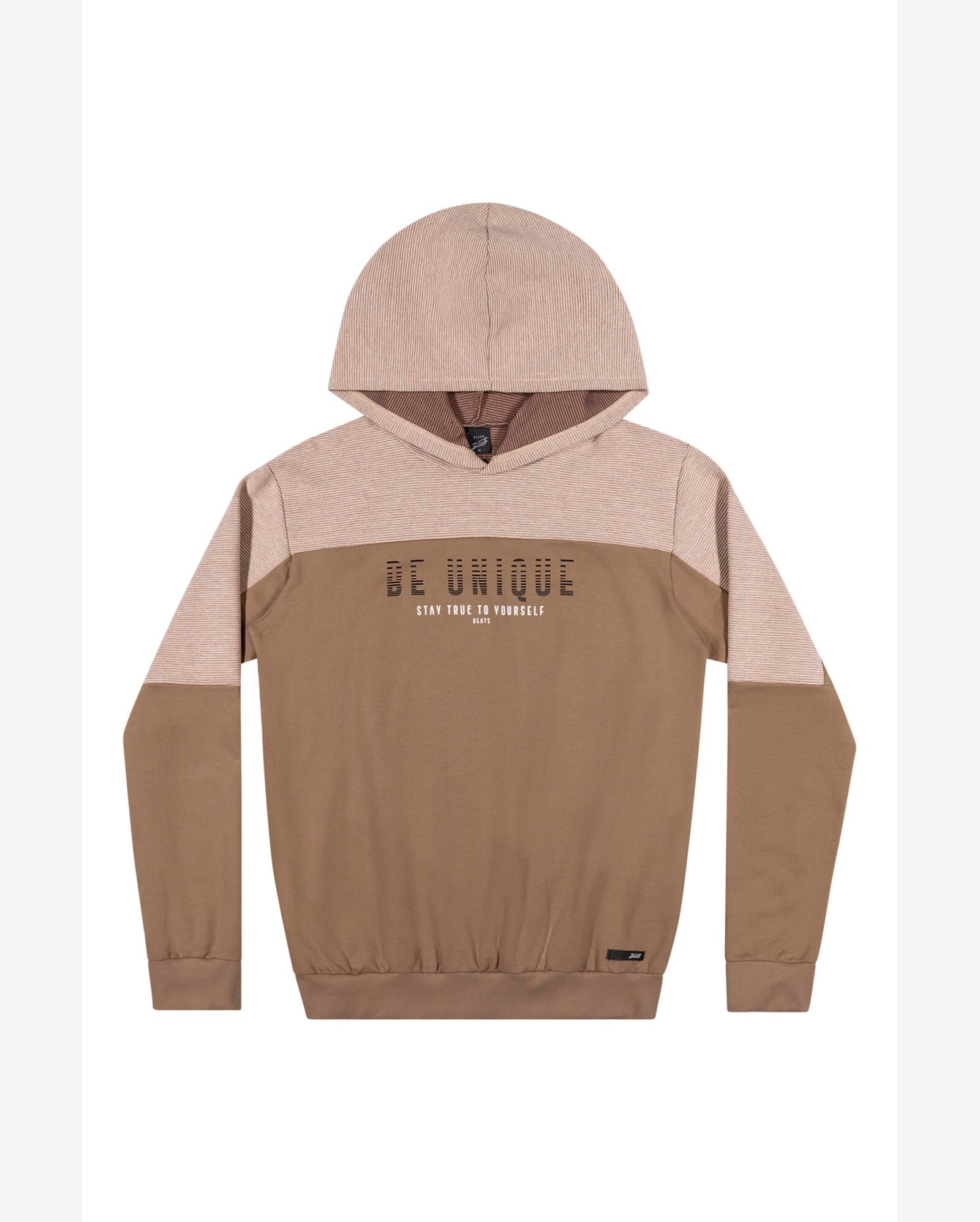 Riachuelo | Blusão Juvenil Menino Moletom Unique Elian Beats Marrom Claro