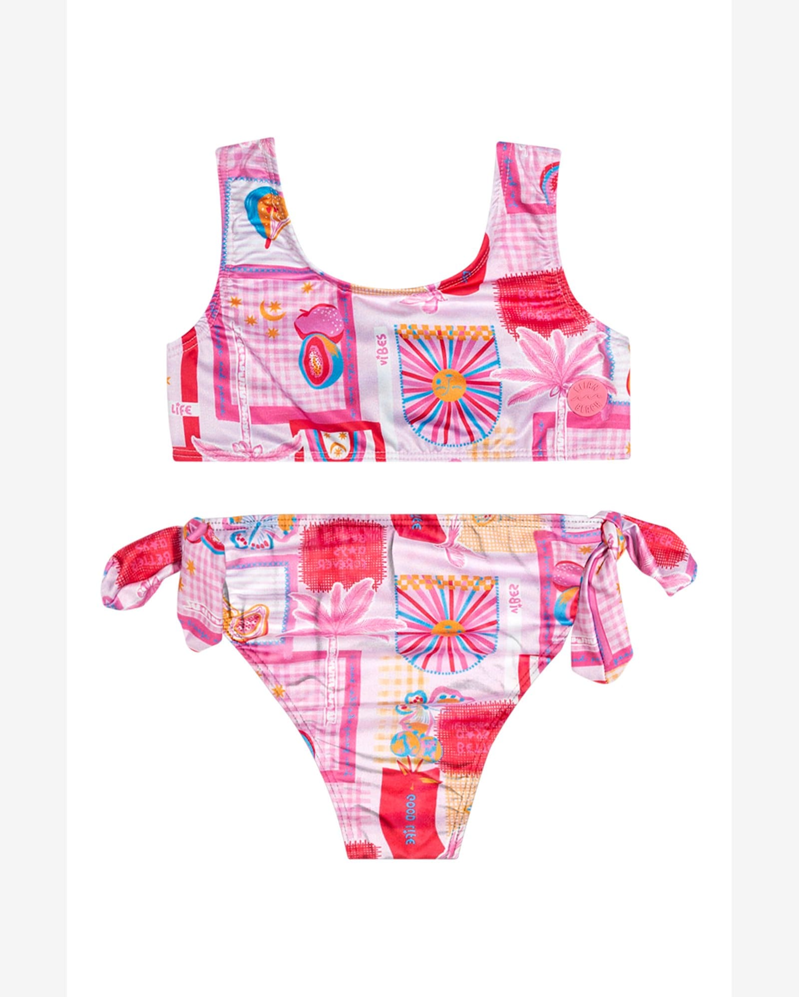 Riachuelo | Biquíni Infantil Menina Estampado Elian Rosa