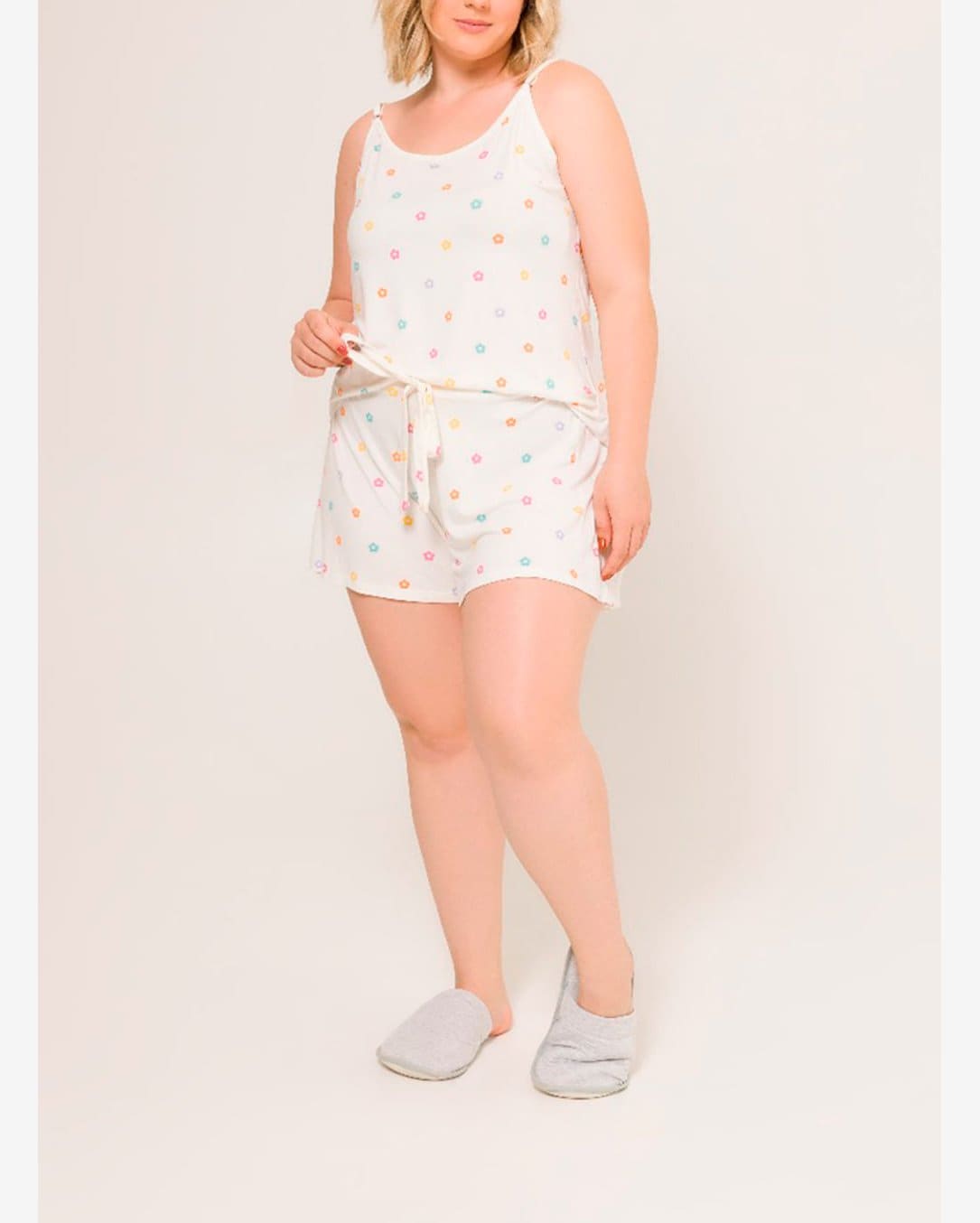 Riachuelo | Pijama Curto Daisy Days 88.38.0036 Plus Size Alças ...