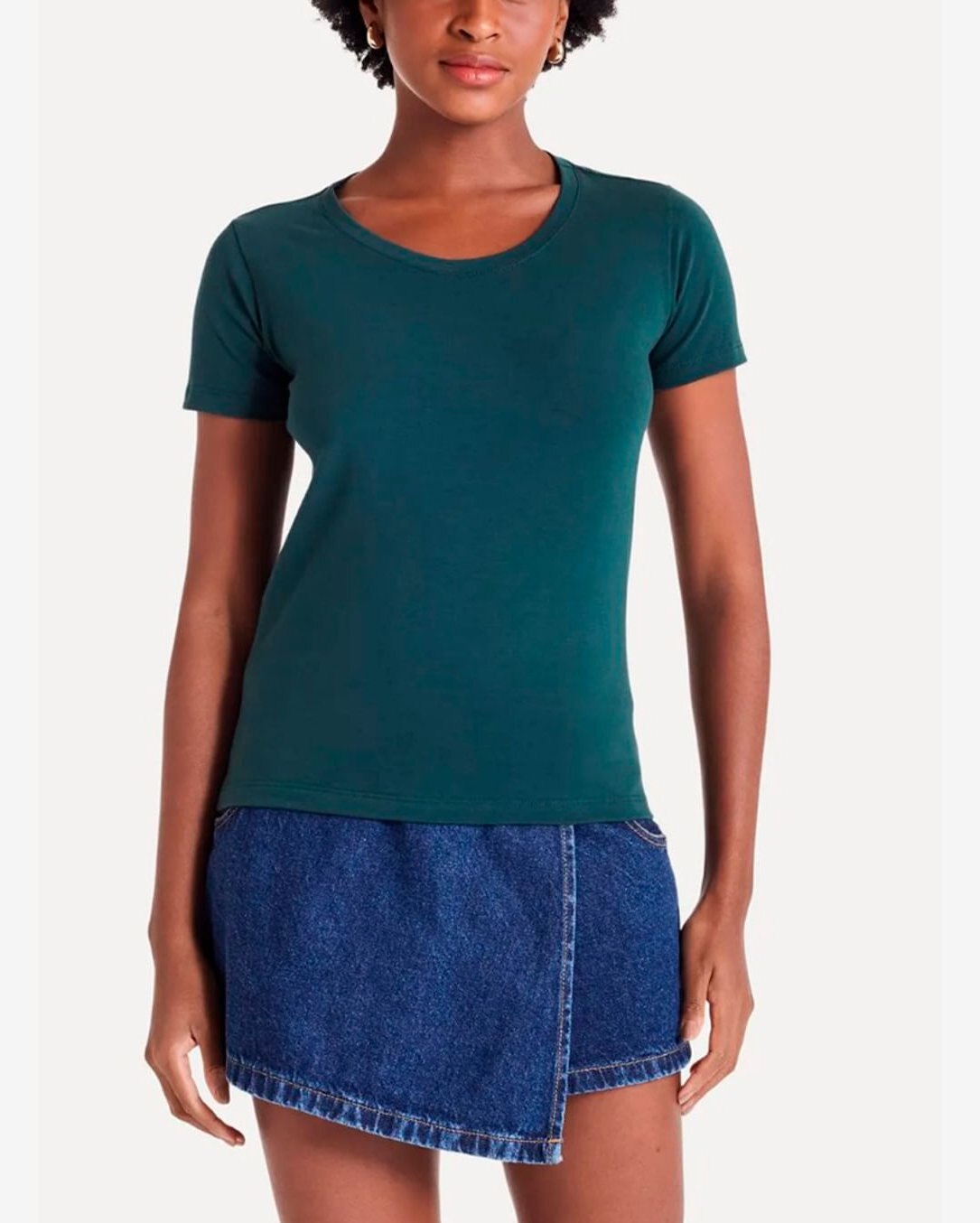 Riachuelo | Camiseta Manga Curta Simples Reserva 90231 Feminina Algodão ...