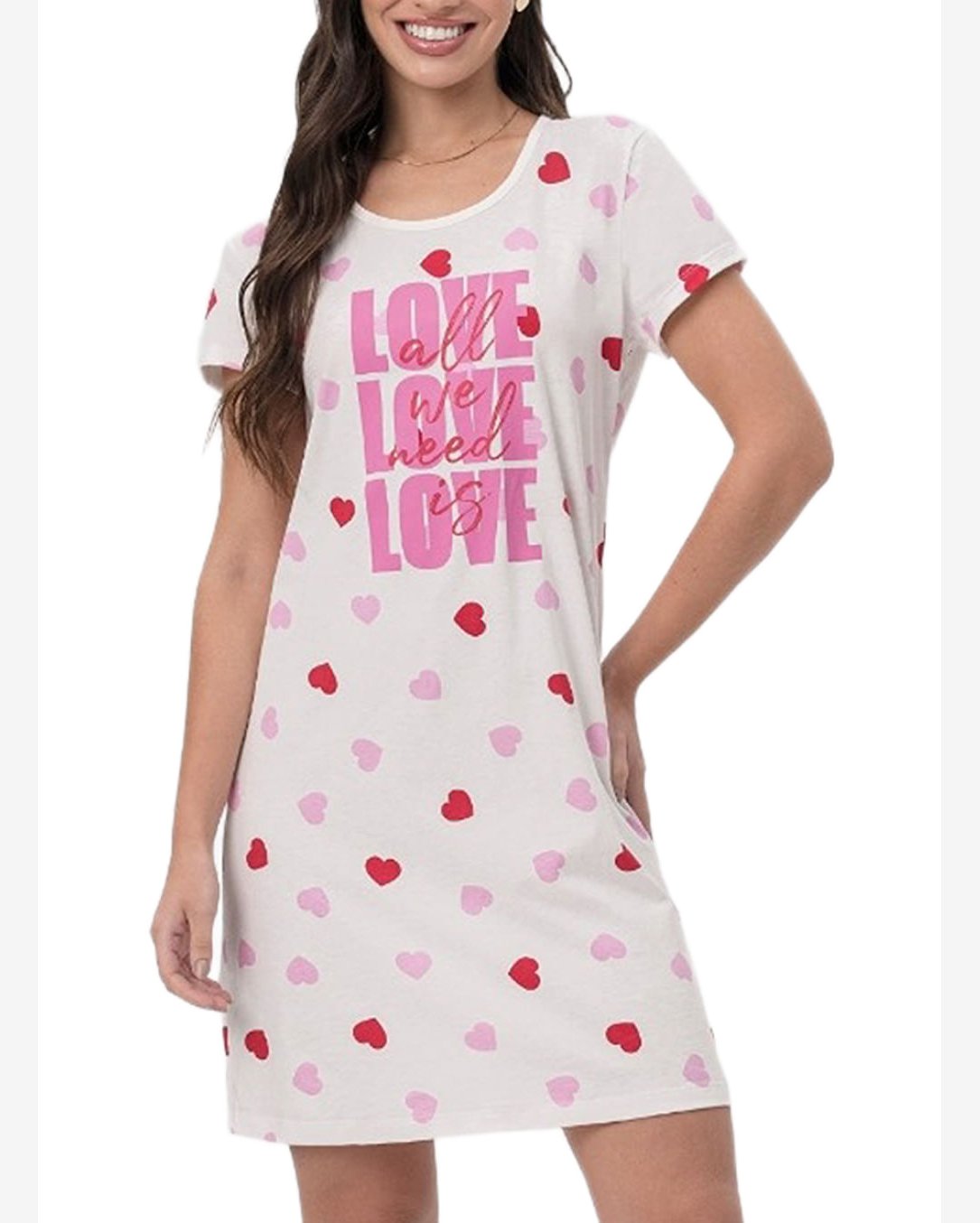 Riachuelo | Camisola Curta Mensageira da Paz 032148C Feminina Estampa ...