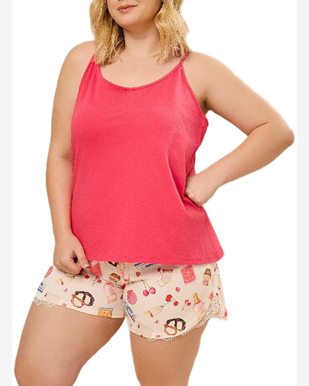 Riachuelo | Pijama Curto Daisy Days 88.38.0043 Feminino Plus Size ...
