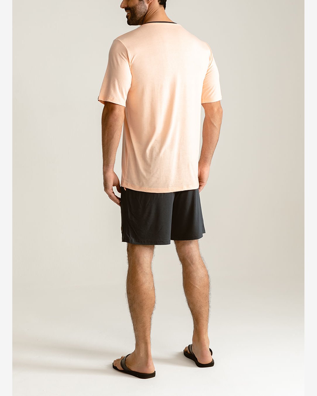 Riachuelo | Pijama Curto Groh 444404 Masculino Com Bolsos Viscose T. P/GG
