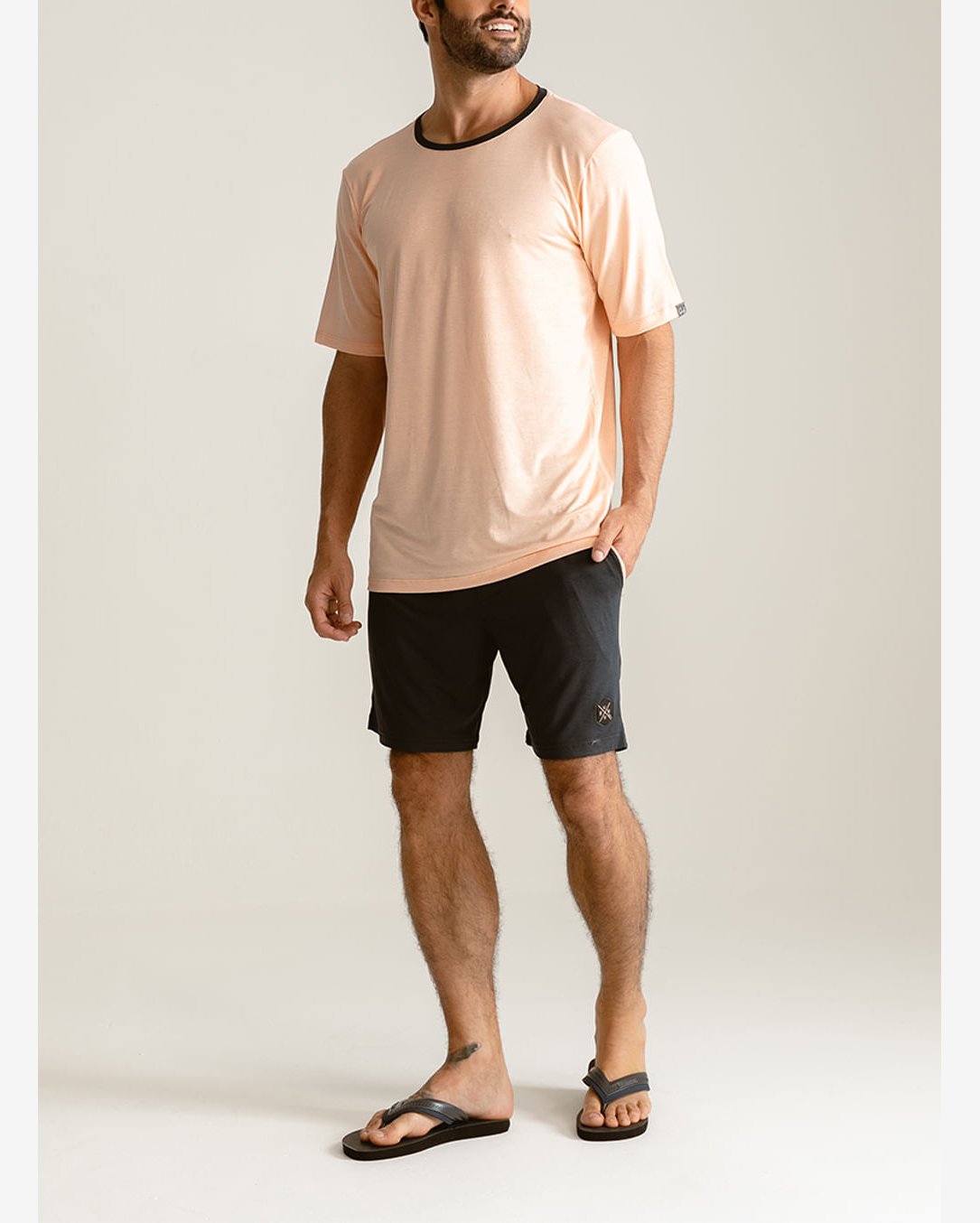 Riachuelo | Pijama Curto Groh 444404 Masculino Com Bolsos Viscose T. P/GG