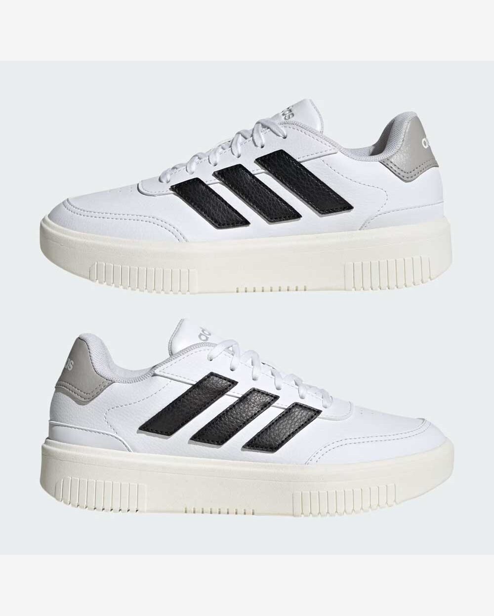 Riachuelo | Tênis Casual Feminino Courtblock Branco Preto Adidas JI2202