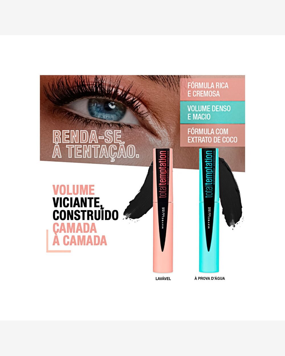 Riachuelo | Maybelline Total Temptation Blackest Black - Máscara para ...