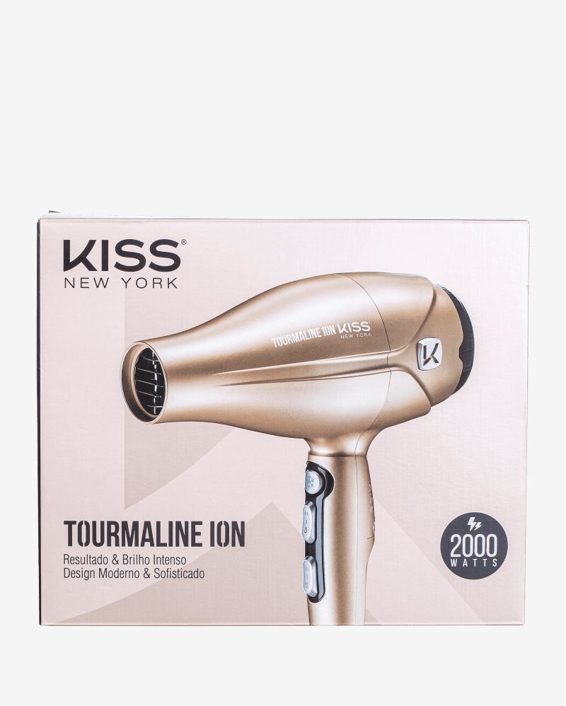 Riachuelo | Kiss New York Tourmaline Ion Dourado - Secador de Cabelo 220V