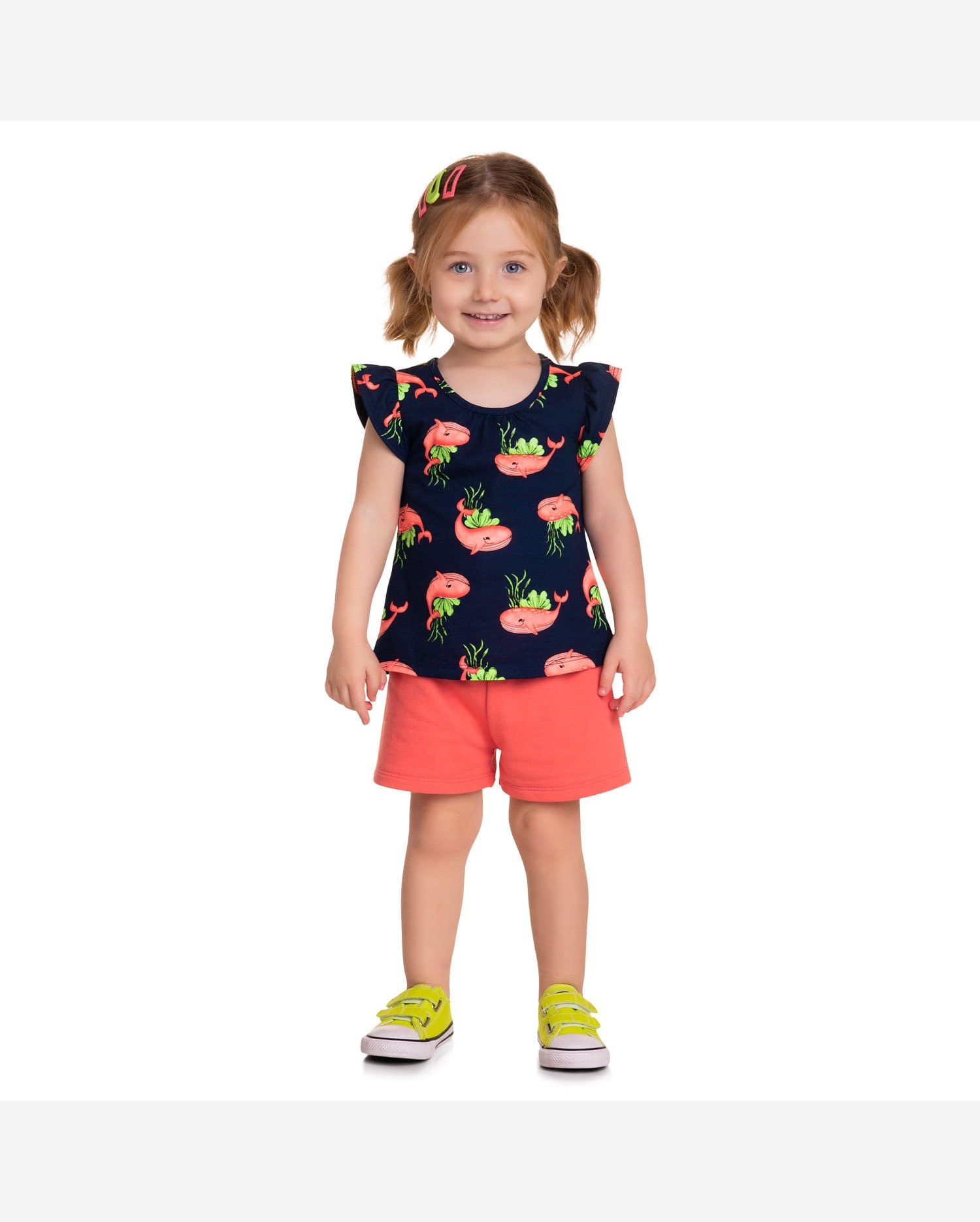 Riachuelo | Conjunto Infantil Feminino Blusa + Short Kyly