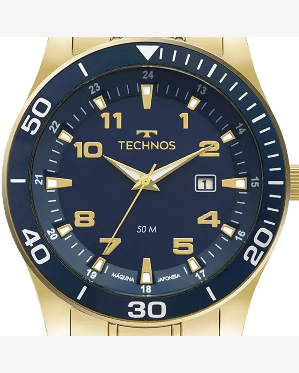 Riachuelo | Relógio Masculino Technos Racer Dourado À Prova D'água 50M 2115MQLS/4A